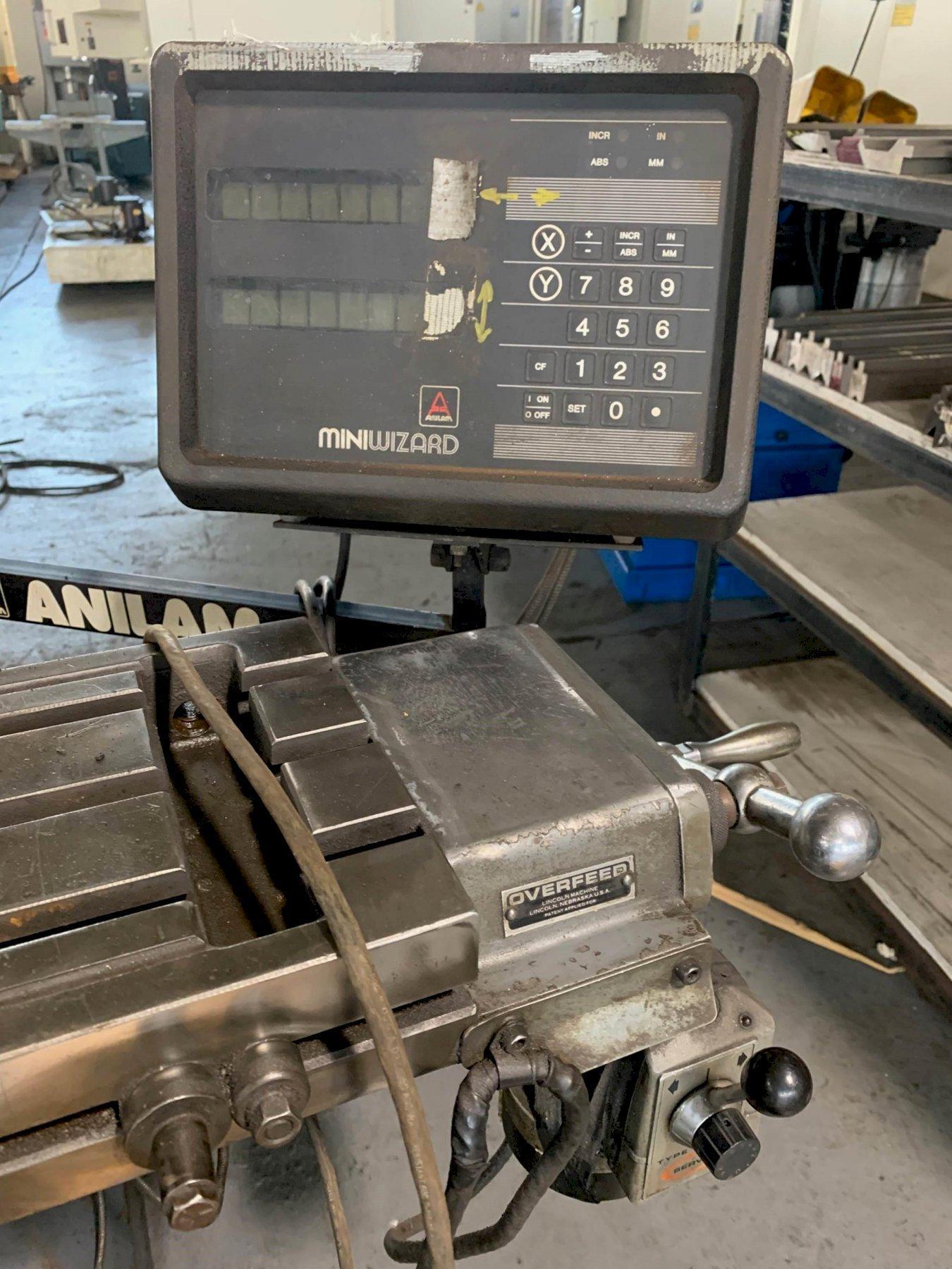 9″ x 42″ KBC MODEL TUM-1VS VERTICAL KNEE MILL | Blumberg Machinery Co.