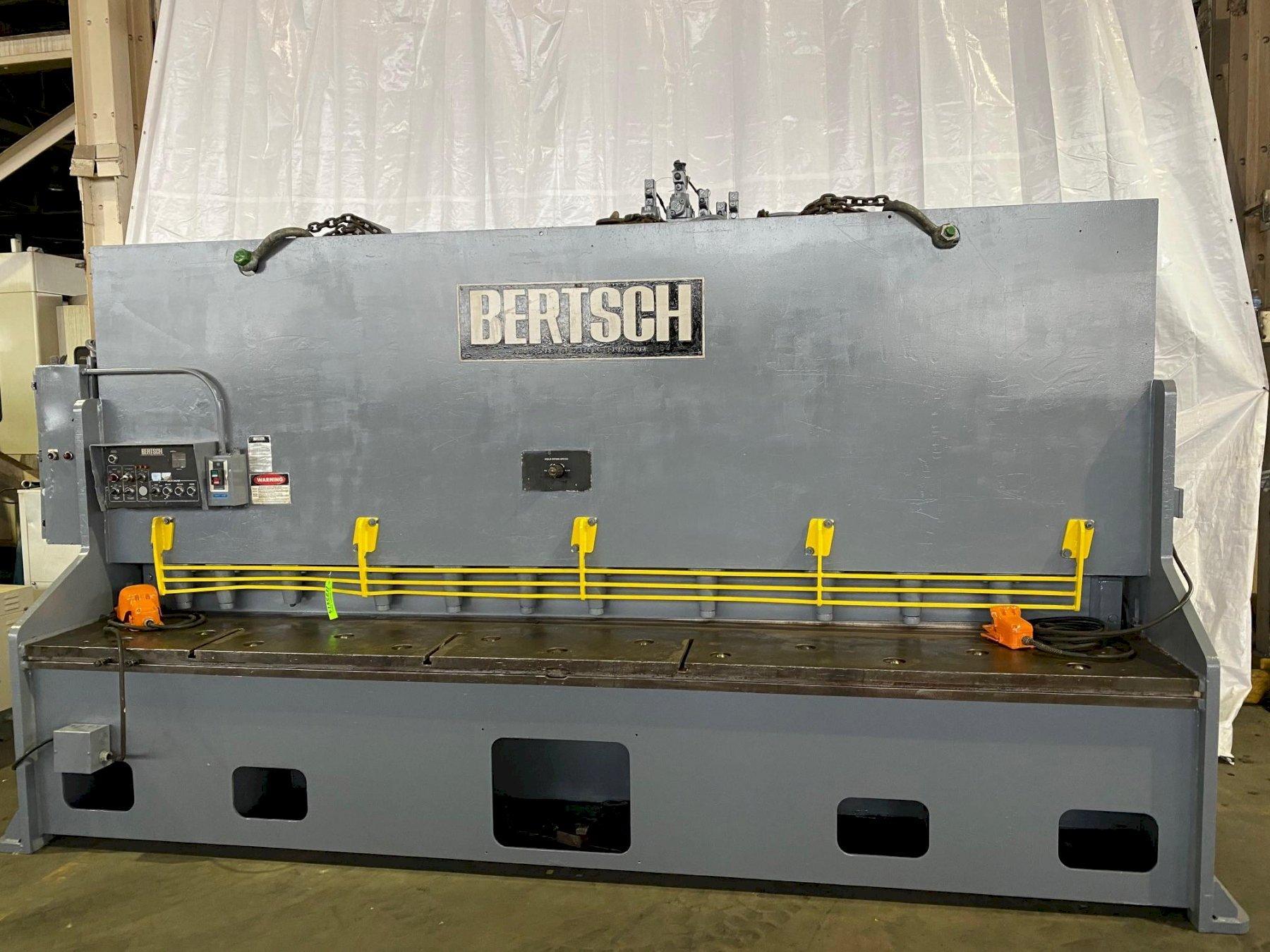 12′ x 1/2″ BERTSCH HYDRAULIC POWER SQUARING SHEAR | G-2000 Inc.