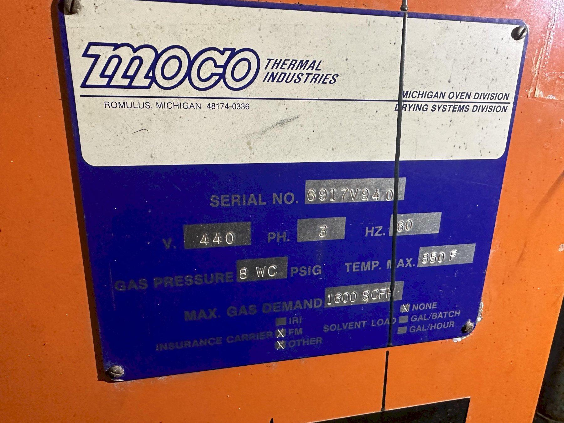 850 DEGREE X 60″ W X 144″ L X 68″ H MOCO DOUBLE DOOR GAS OVEN: STOCK #22145