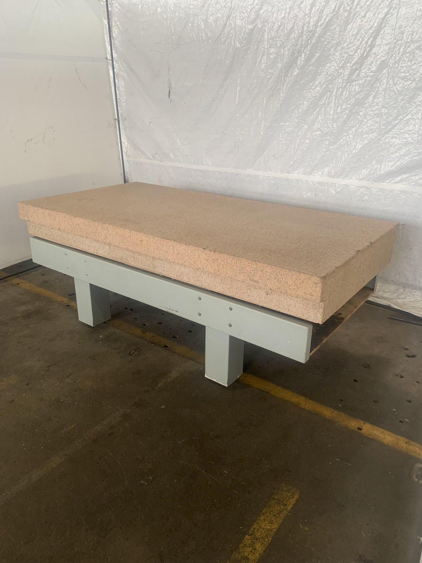 48″ X 96″ X 10″ STARRET PINK GRANITE SURFACE PLATE WITH STAND. STOCK ...