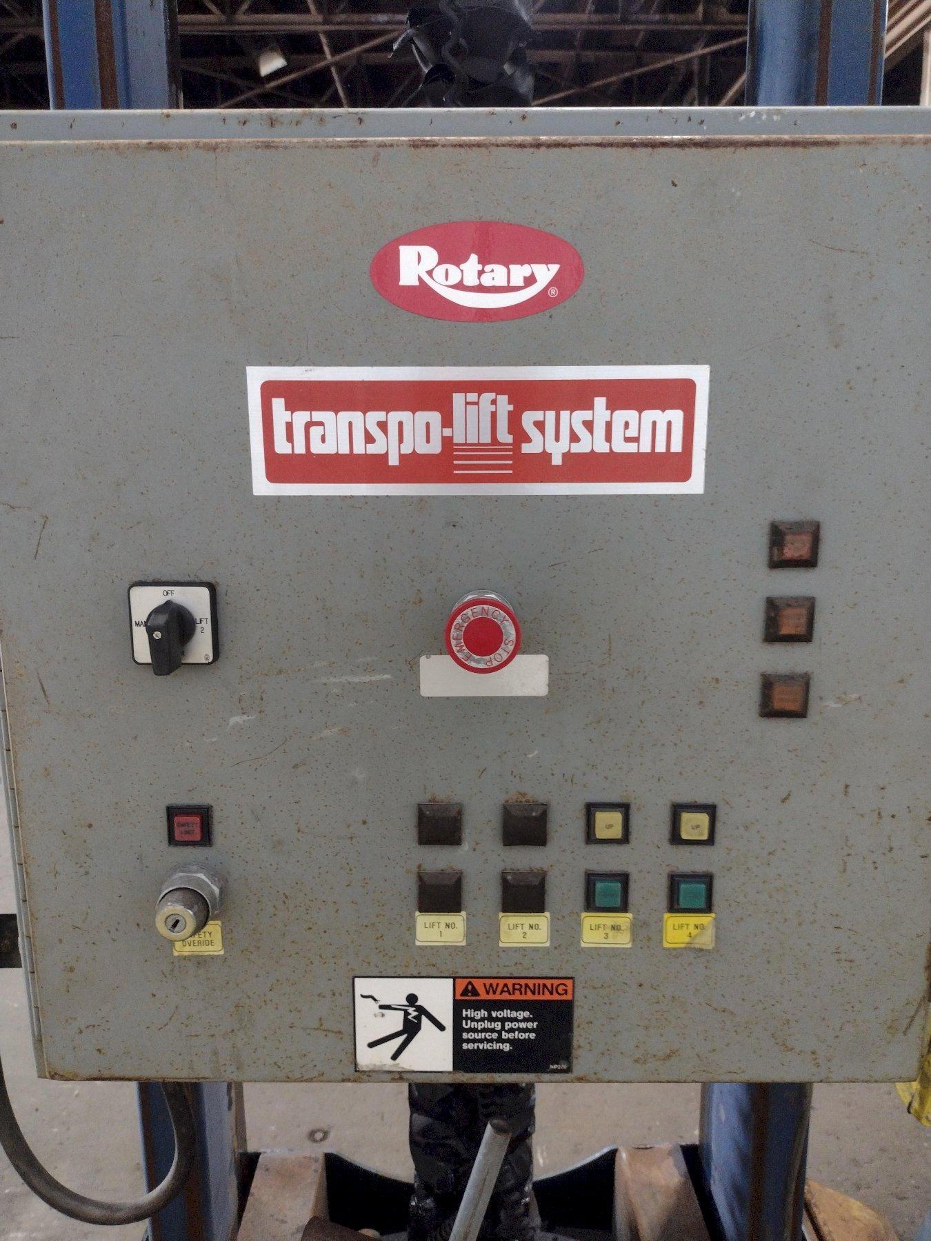 (4) 12,000 LBS ROTARY “TRANSPO-LIFT” MOBILE COLUMN VEHICLE LIFTS ...