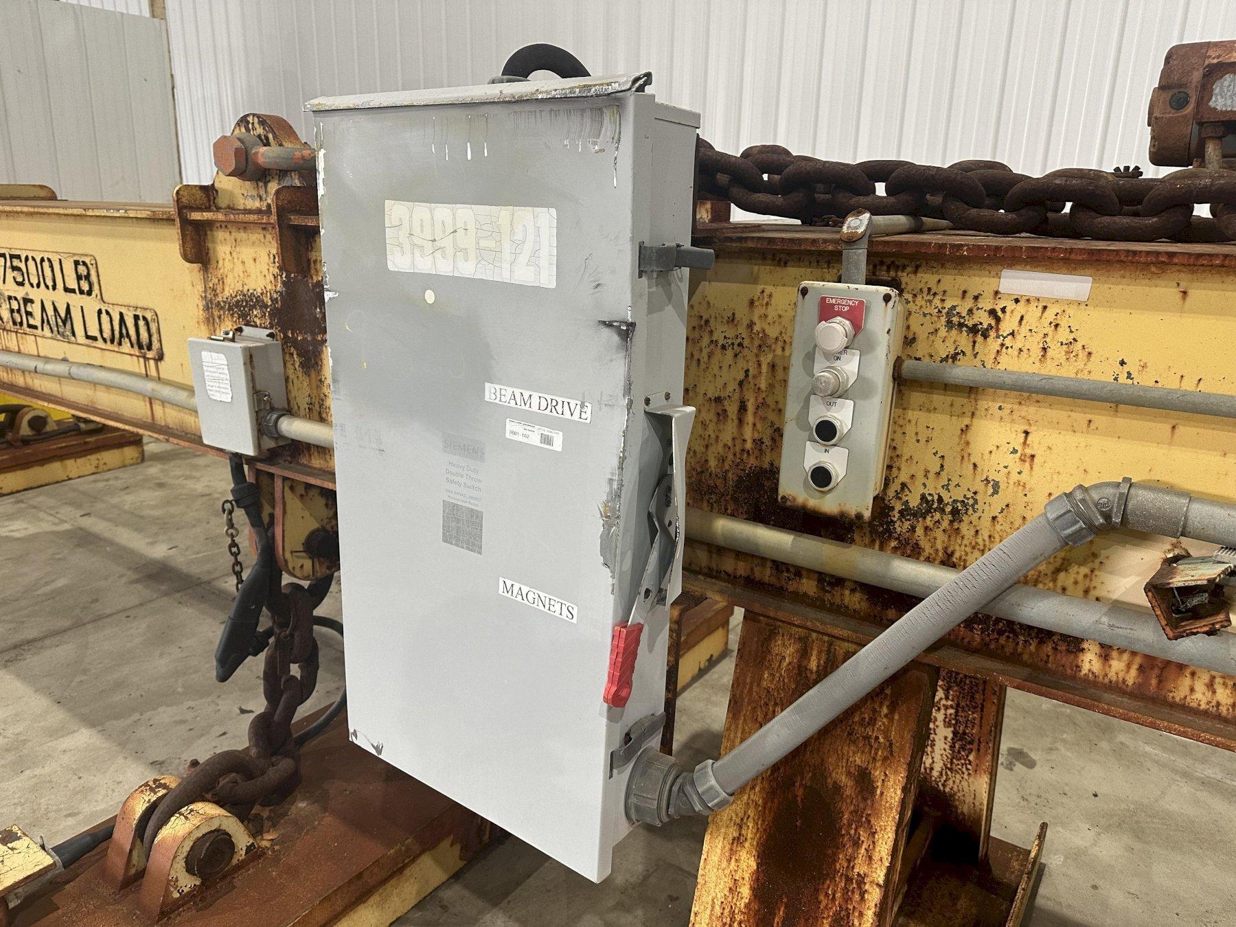 107,500 LBS (53 TON) BUSHMAN MODEL #MT420 MAGNETIC SHEET LIFTING BEAM ...