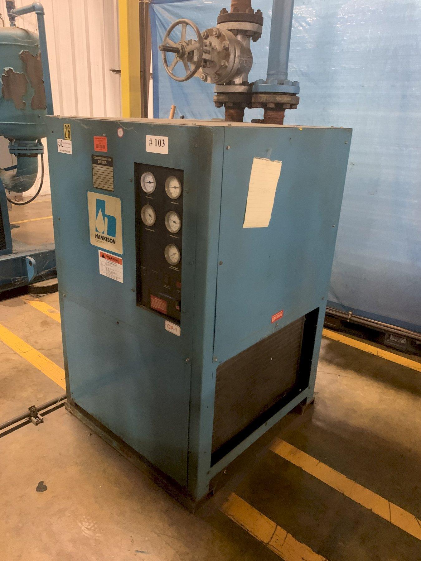 200 HP NEI BELLISS & MORCOM AIR COMPRESSOR WITH HANKINSON AIR DRYER ...