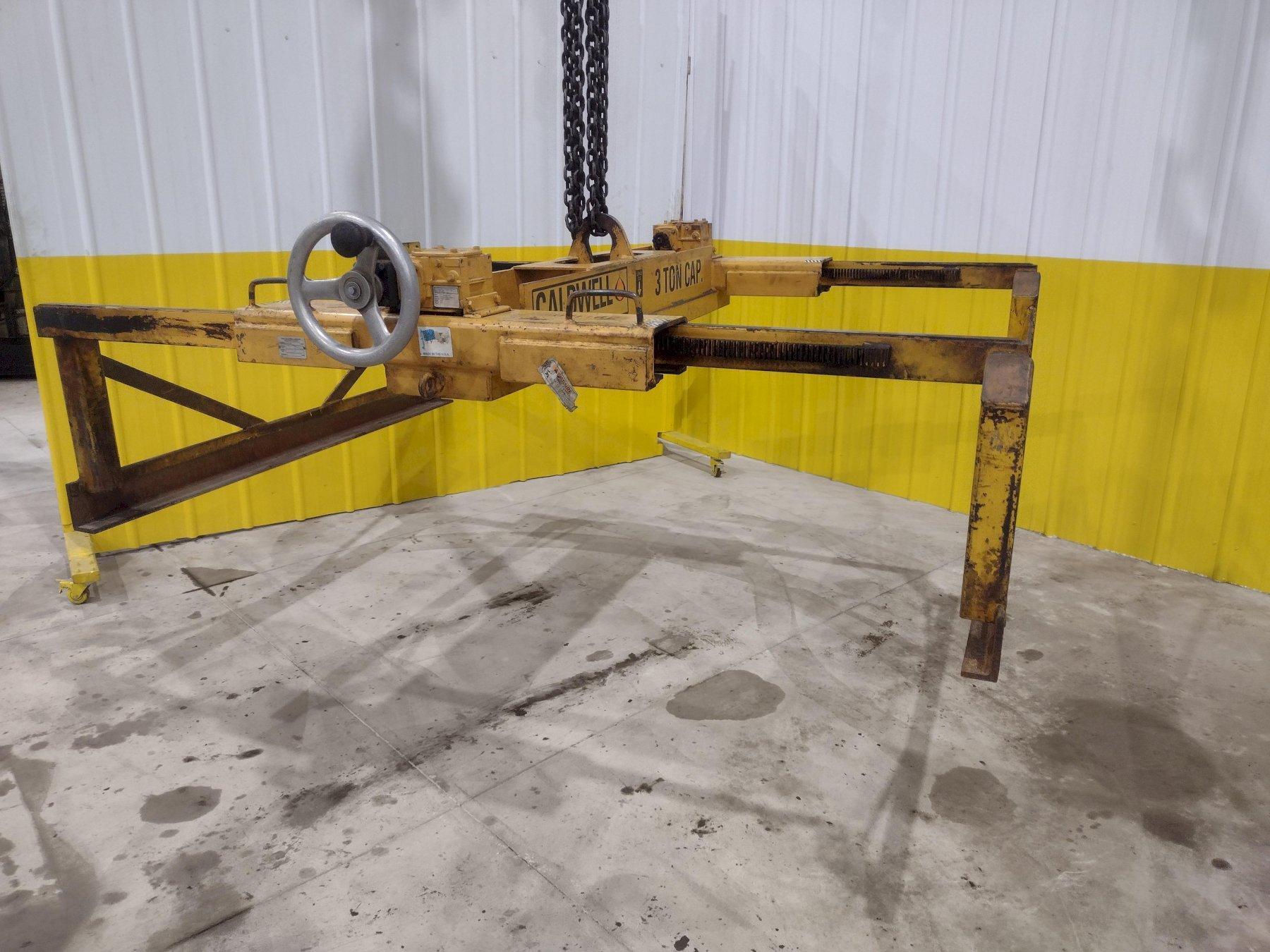 6000 LBS CALDWELL MODEL #60-3-72 ADJUSTABLE PLATE / SHEET LIFTER: STOCK ...