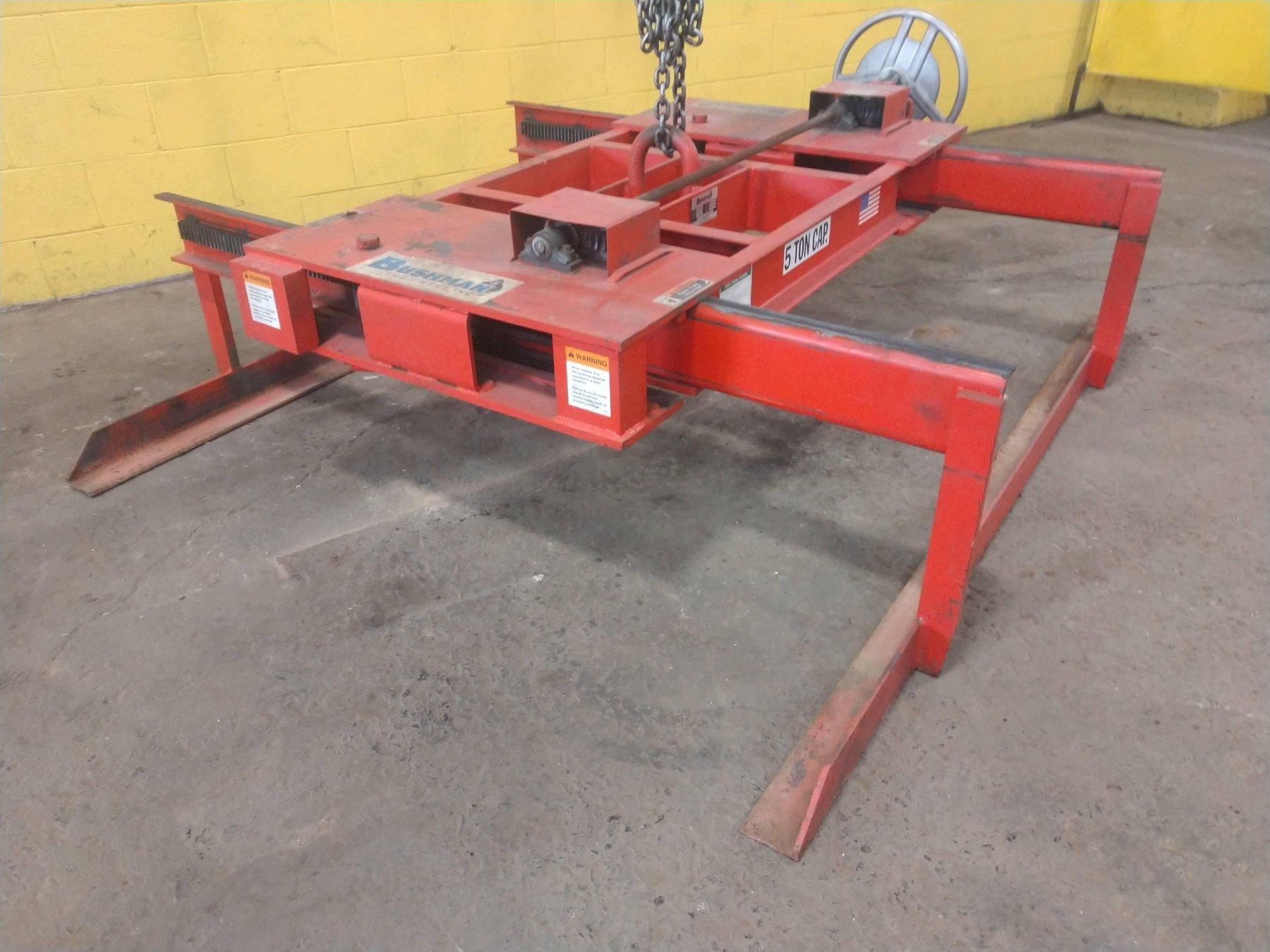 10,000 LB (5 TON) X 84″ LONG X 36″ TO 60″ BUSHMAN MODEL #5600 ...