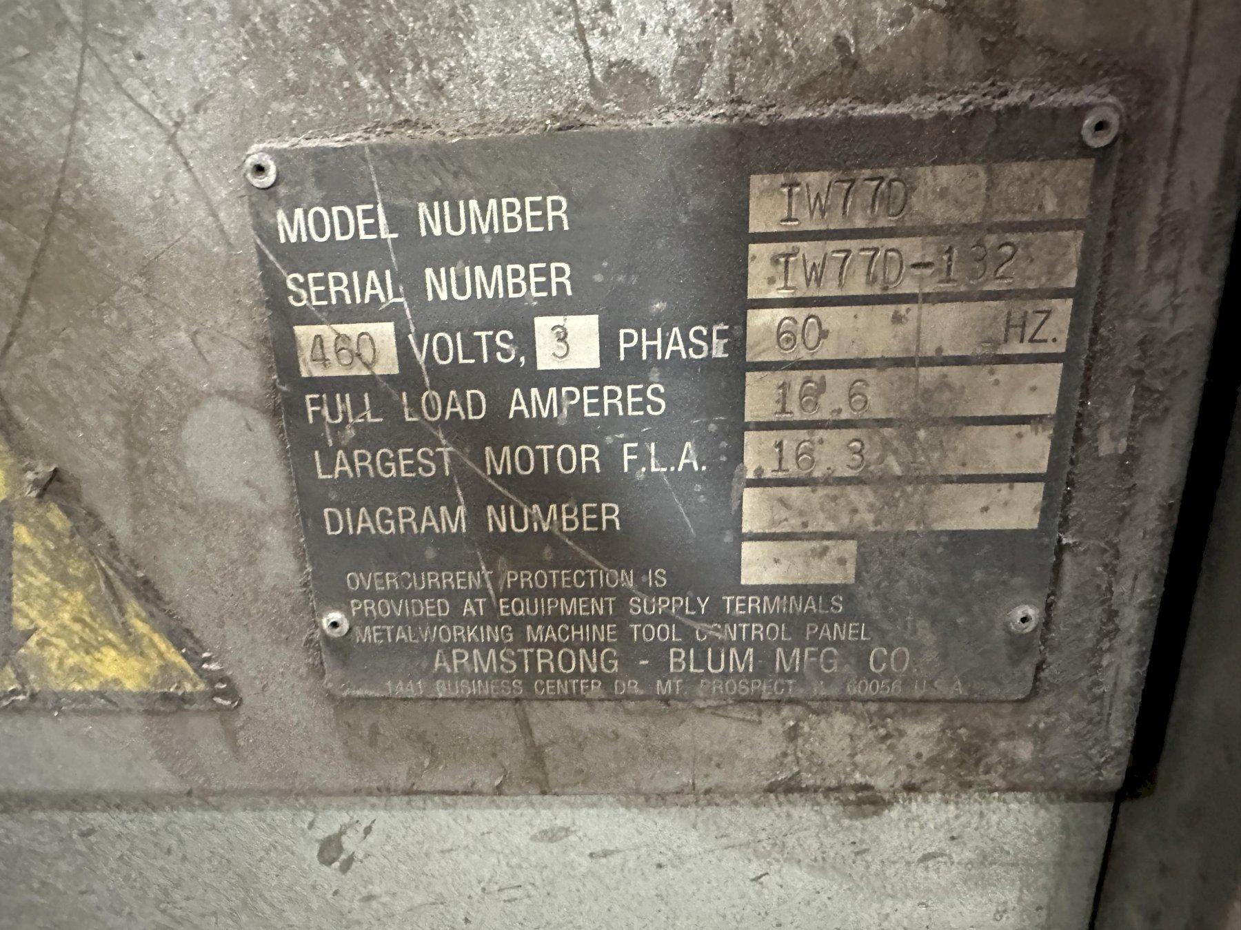 77 TON SPARTAN MODEL #IW77D HYDRAULIC IRONWORKER: STOCK #19243