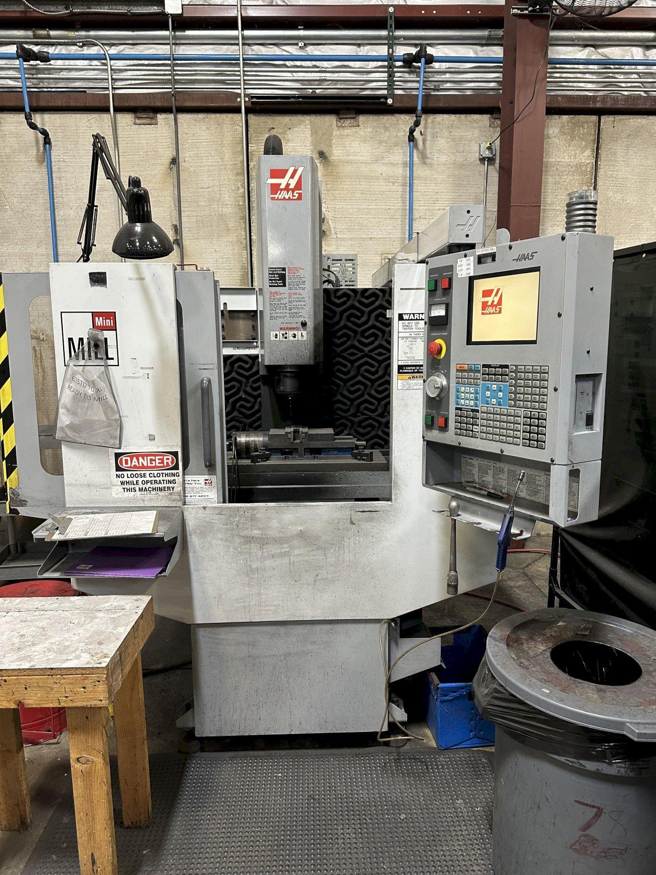 1 – PREOWNED HAAS CNC VERTICAL MACHINING CENTER, MODEL #: MINI MILL ...