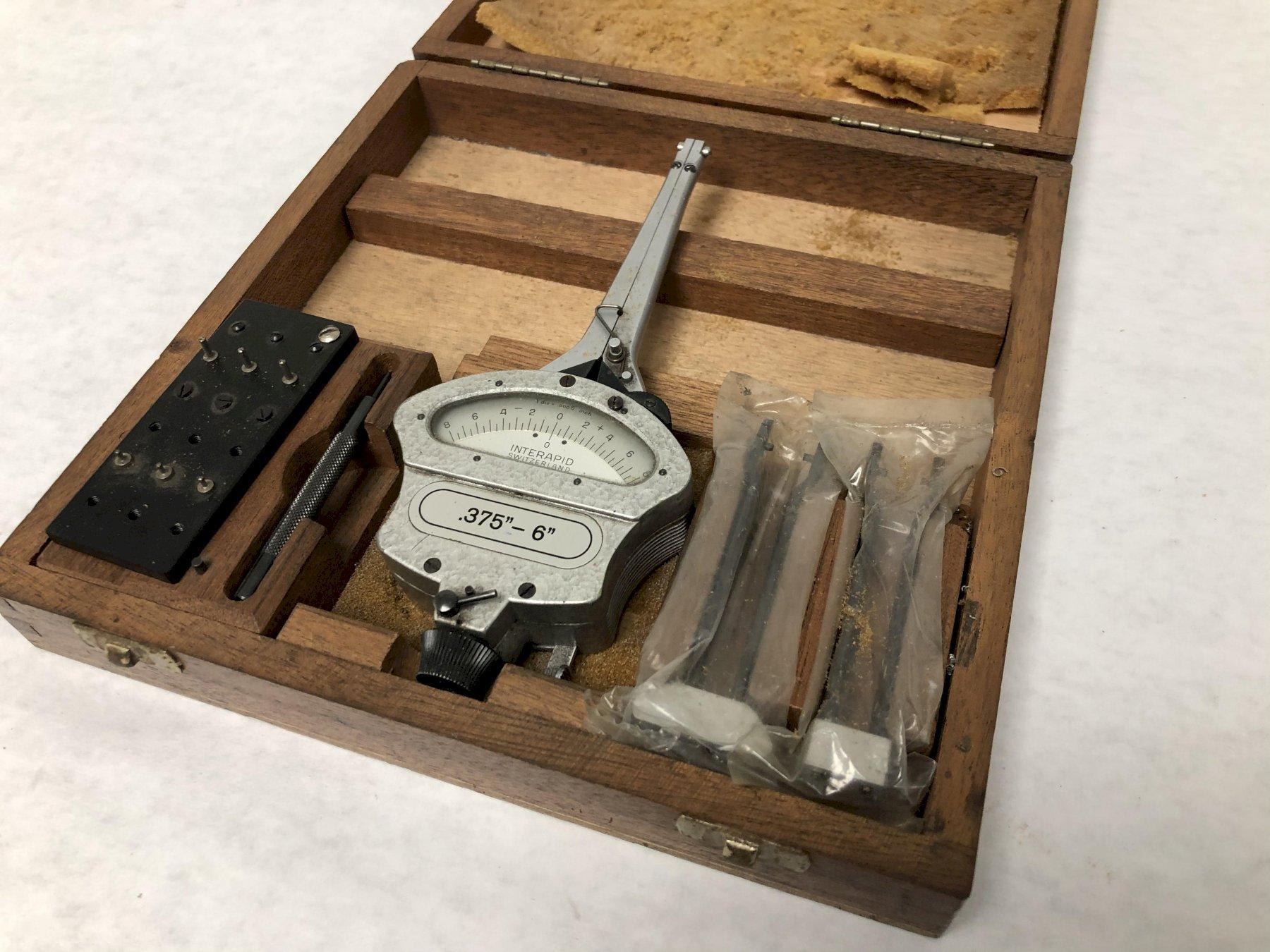 .375″ TO 6″ INTERAPID SWITZERLAND GROOVE BORE DIAL INDICATOR: STOCK #14375