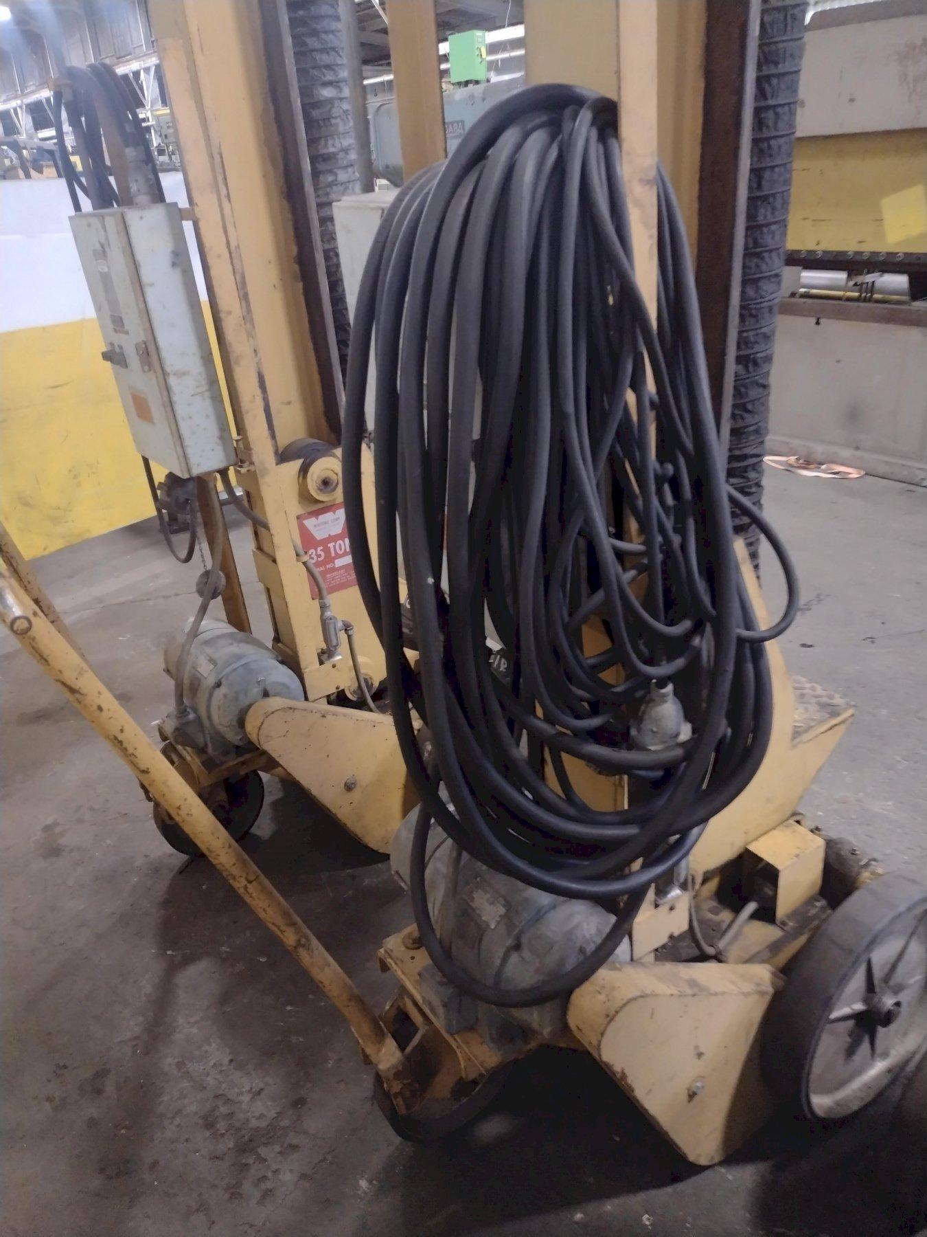 (4) 35 TON WHITING POWER PORTABLE ELECTRIC RAIL CAR LIFT JACKS: STOCK ...