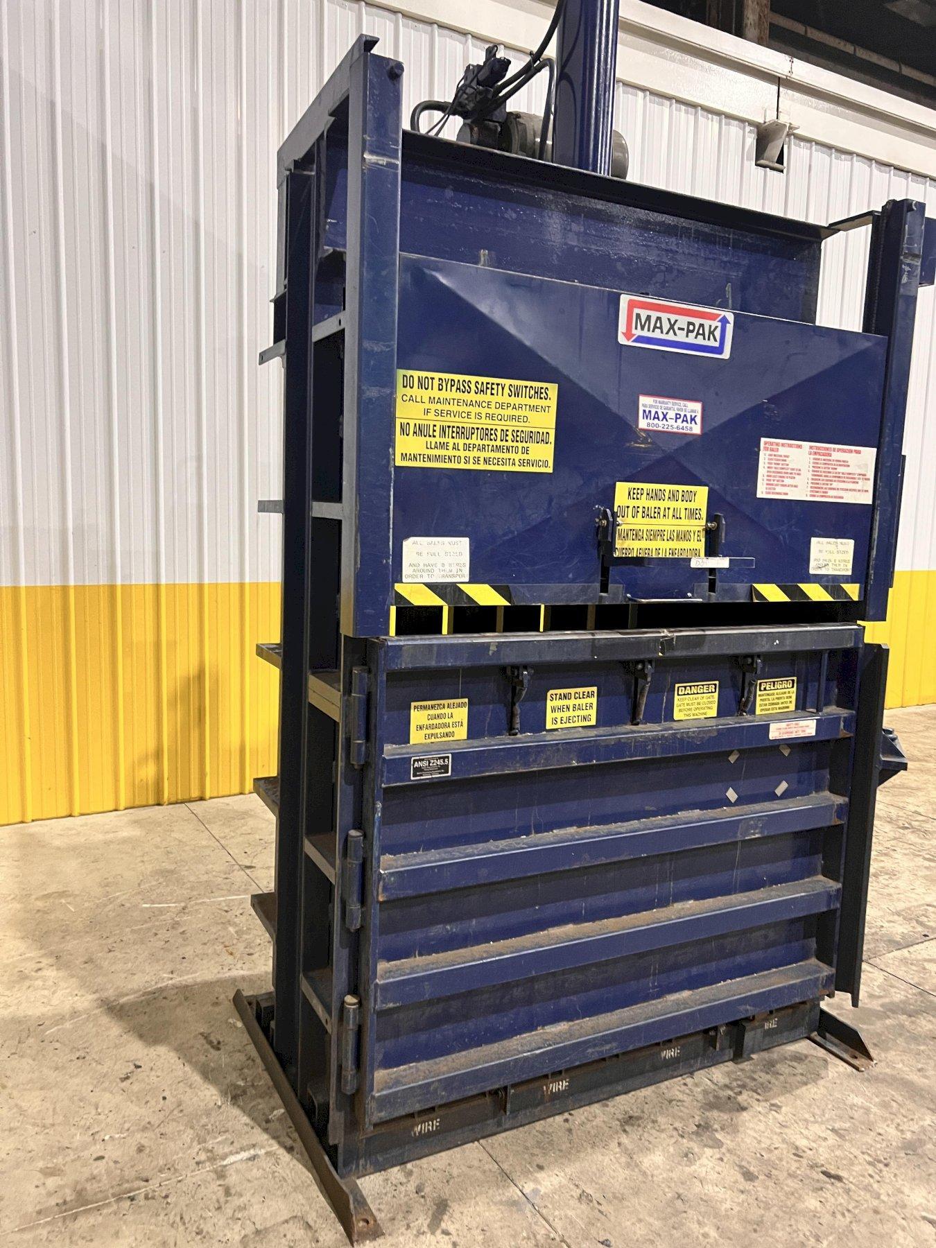 MAX-PAK VERTICAL BALER: STOCK #22147