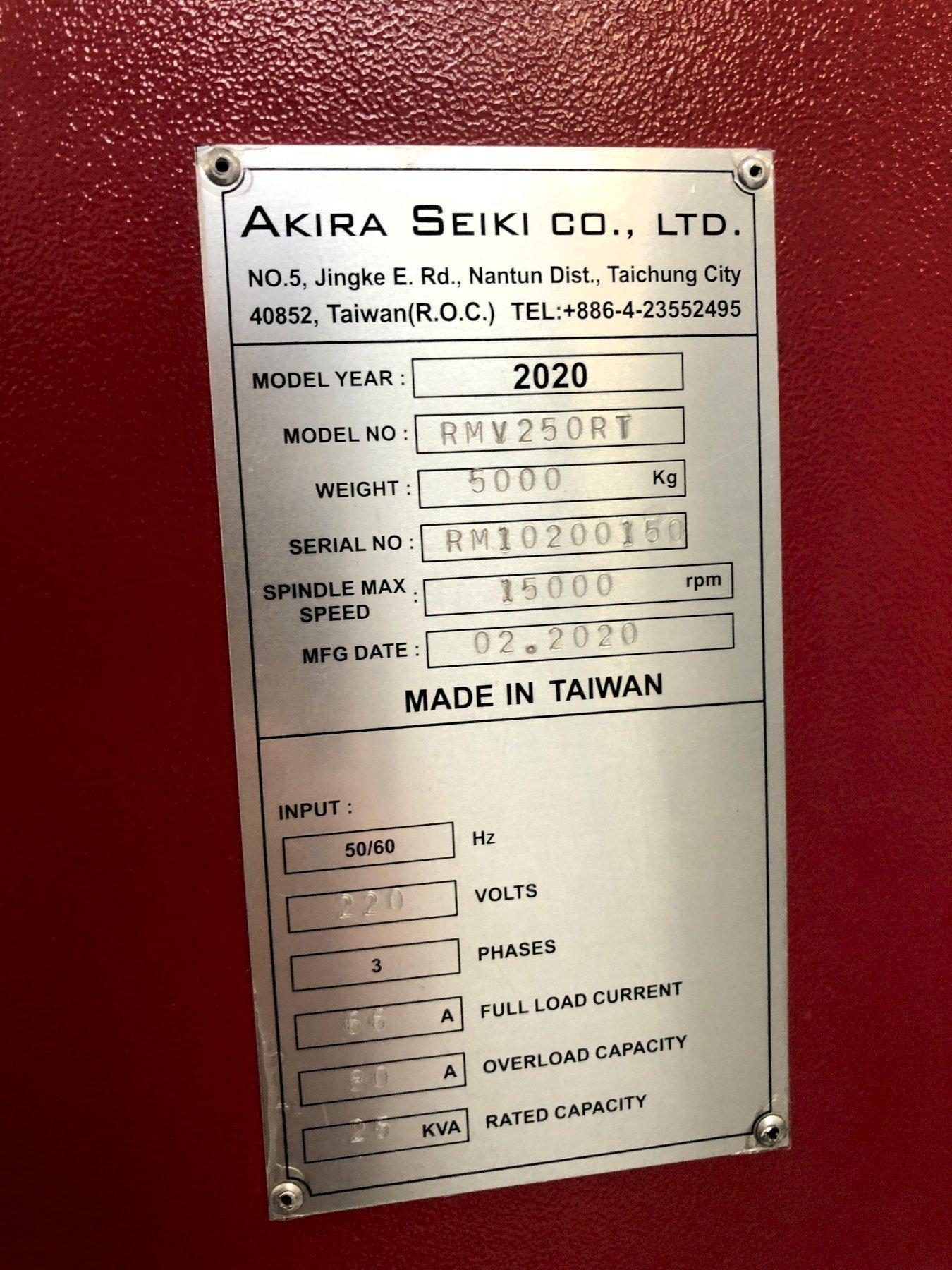 Akira Seiki RMV-250RT CNC 5-Axis Multi-tasking Production Machining ...