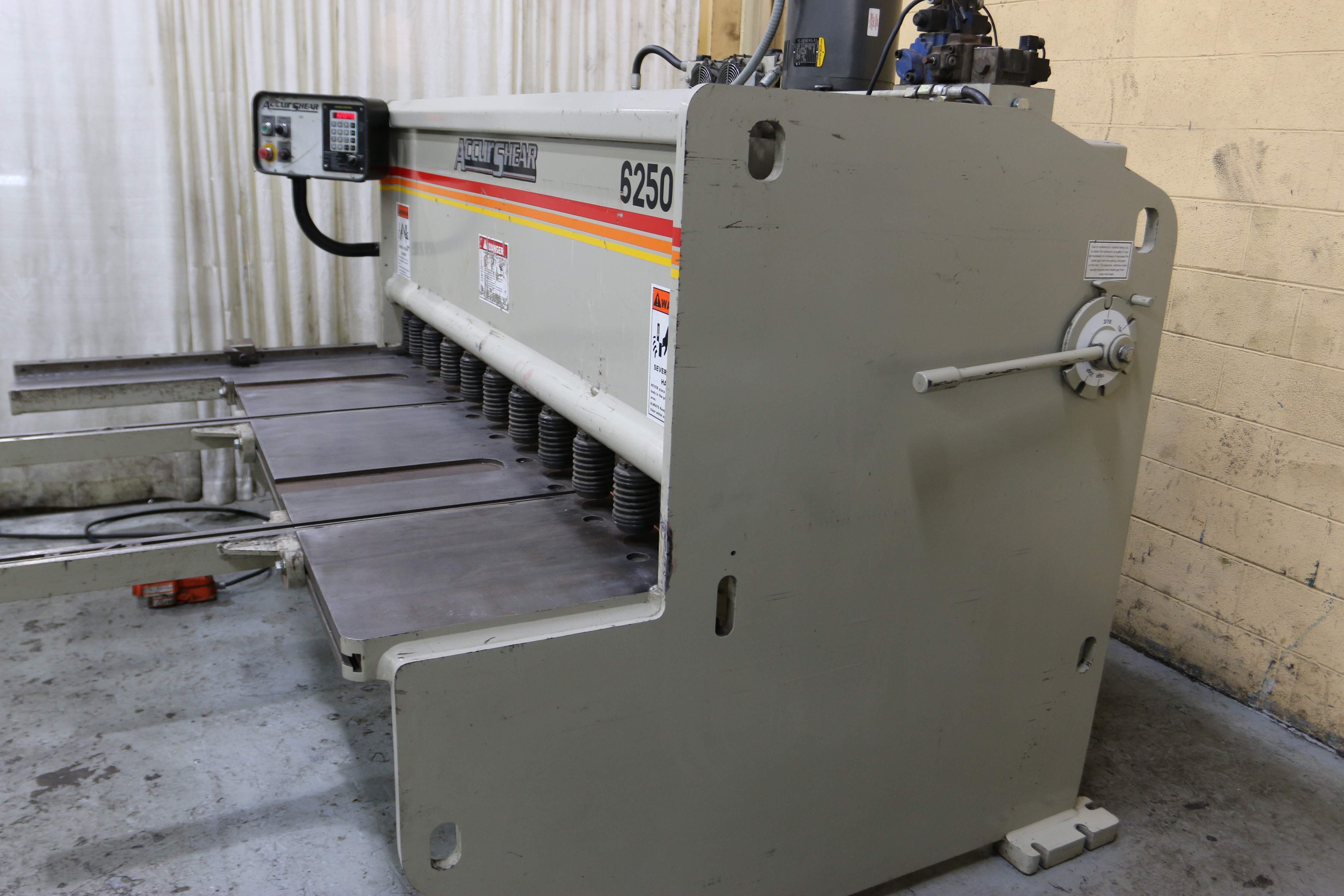 6′ X 1/4″ ACCURSHEAR MODEL 62506 HYDRAULIC SHEAR: STOCK # 10054