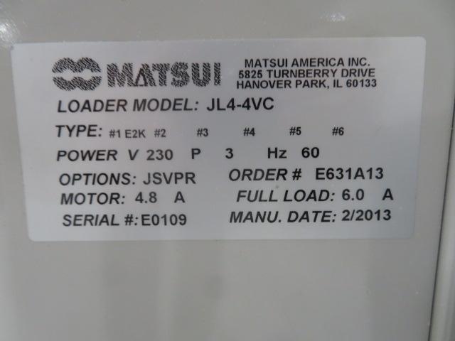 Matsui Used JL4-4VC Vacuum Pump, 1.5hp, 230V, Yr. 2013. Jet Selector ...