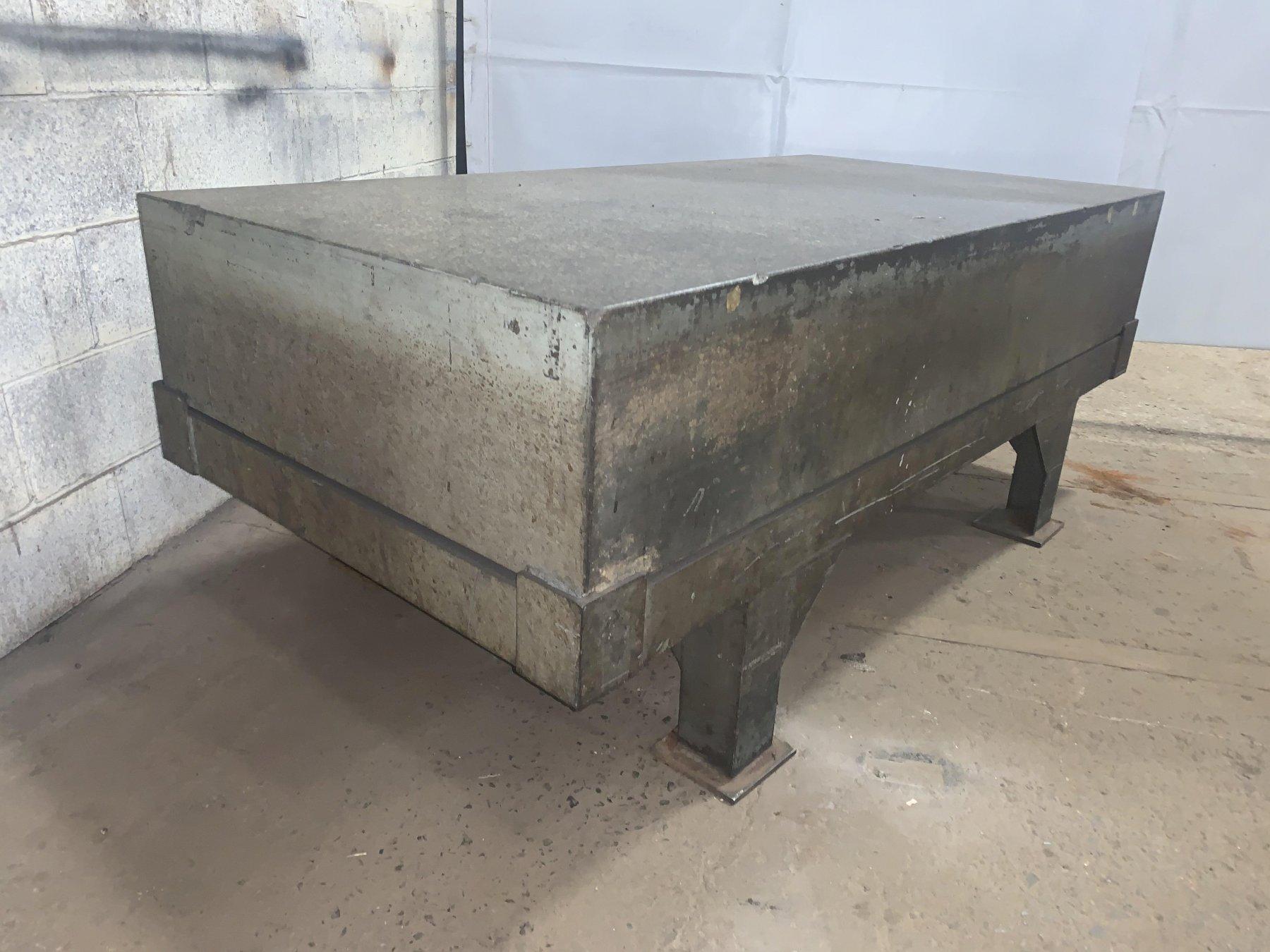 36″ X 72″ X 12″ GRANITE SURFACE PLATE WITH STAND: STOCK #11273