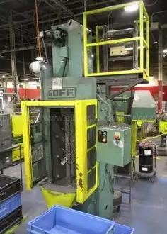2-CHAMBER GOFF MODEL #1244/816 SPINNER HANGER SHOT BLAST MACHINE & DUST ...