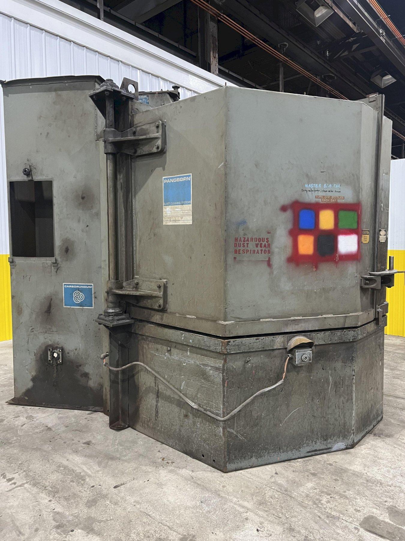 48″ TABLE PANGBORNG MODEL #LK-4 ROTOBLAST ROTARY TABLE BLAST MACHINE ...