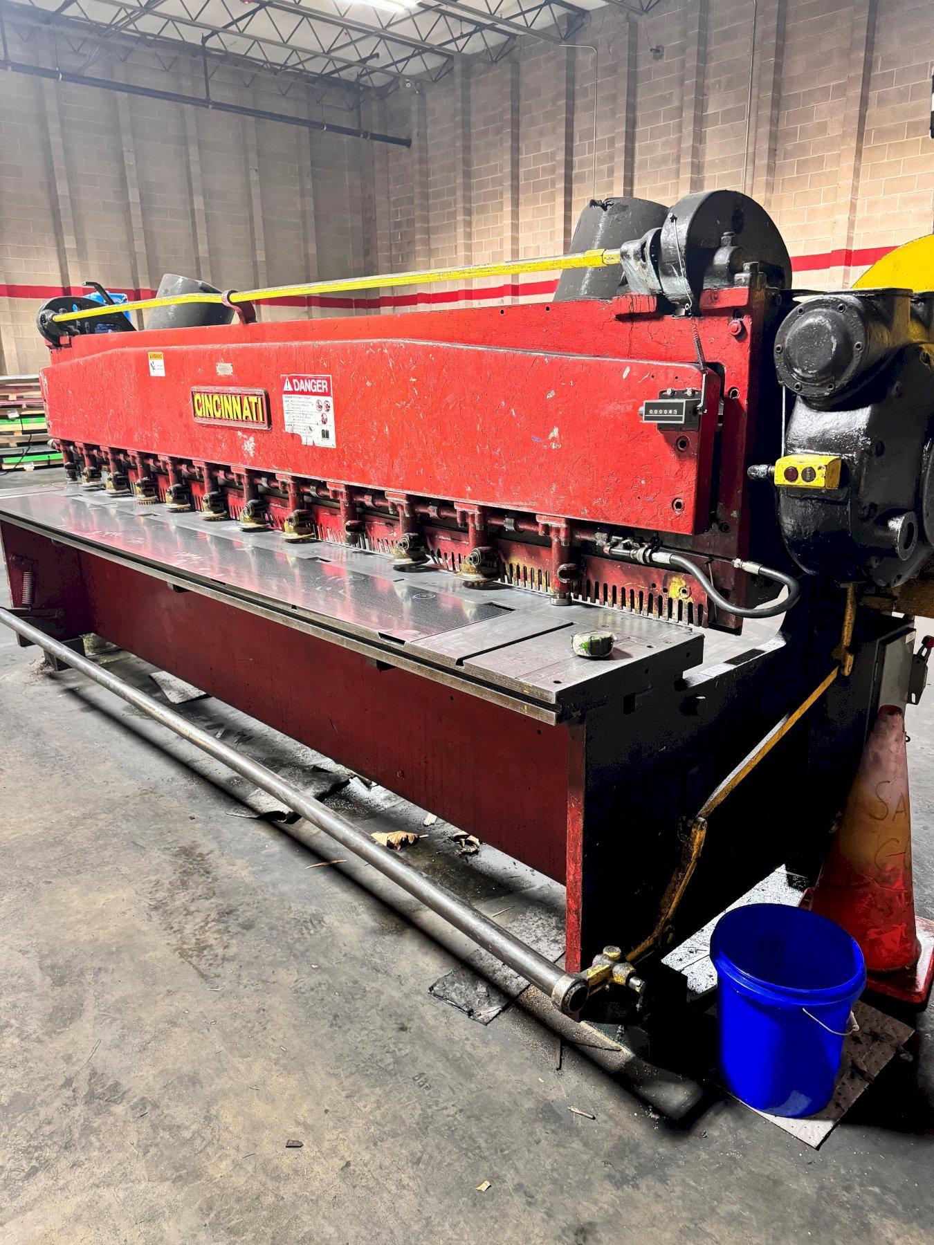 12′ X 3/16″ CINCINNATI 1412 MECHANICAL SHEAR. STOCK # 1273323 | G-2000 Inc.