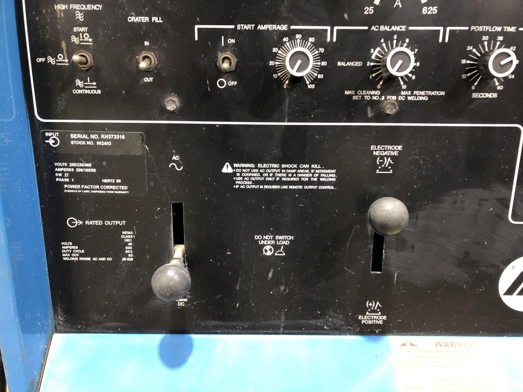 500 AMP MILLER SYNCROWAVE 500 AC/DC ARC WELDER: STOCK #17957