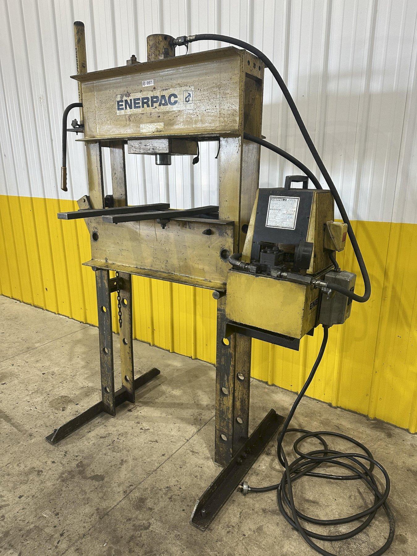 50 TON ENERPAC MDL PEM5045 H-FRAME HYDRAULIC PRESS: STOCK #22038
