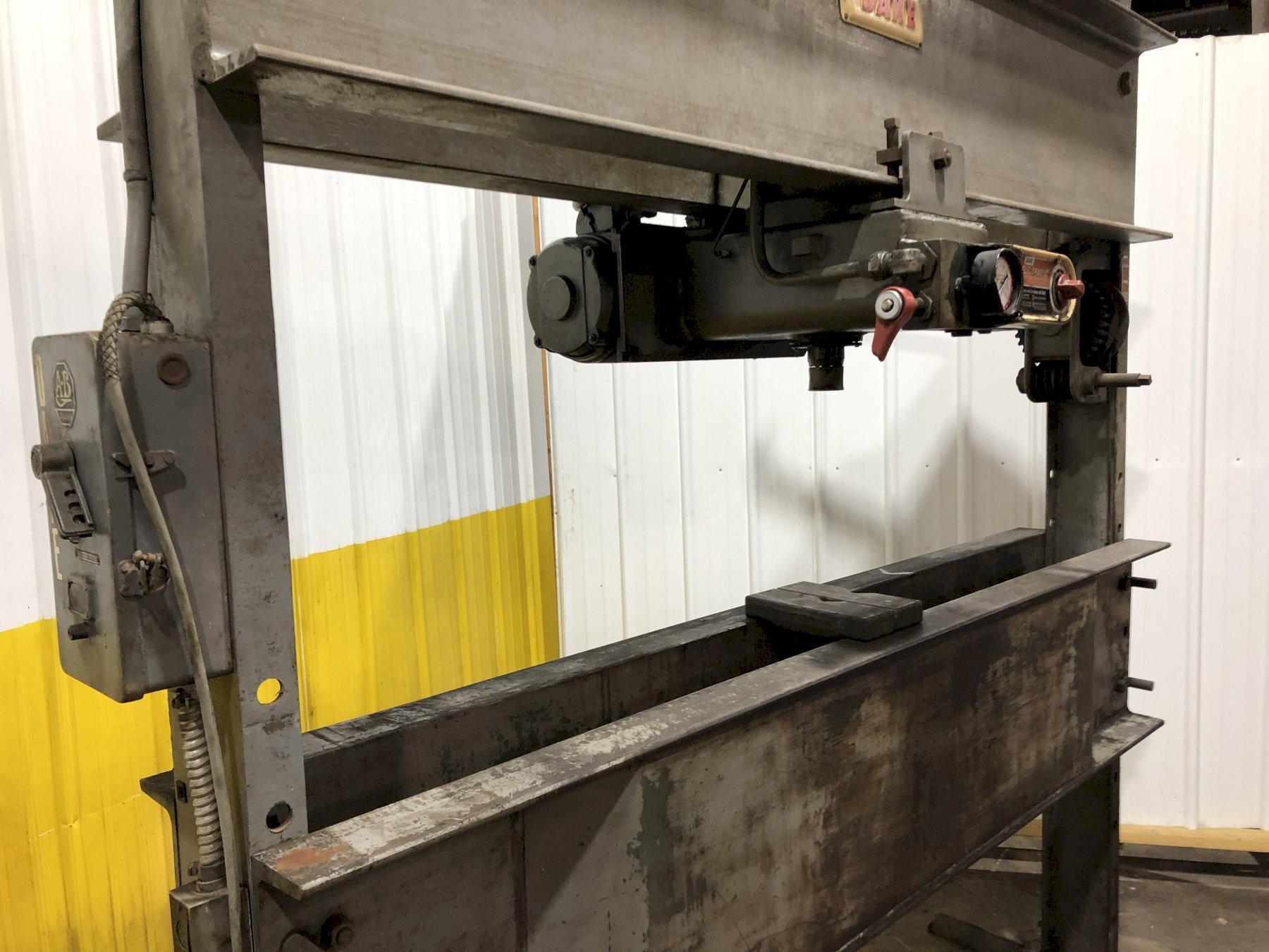 50 TON DAKE MODEL #5-096A ELEC-DRAULIC HYDRAULIC H FRAME PRESS: STOCK 17530