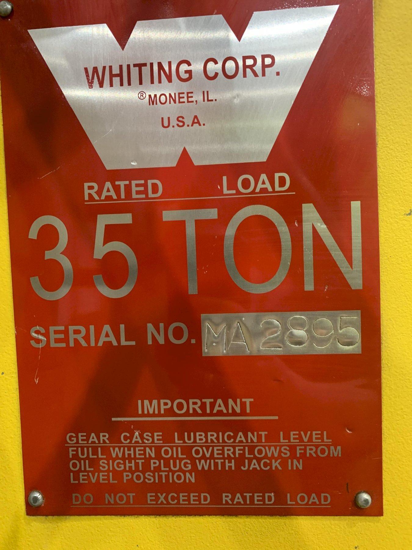 (4) 35 TON WHITING POWER PORTABLE ELECTRIC RAIL CAR LIFT JACKS: STOCK 12526