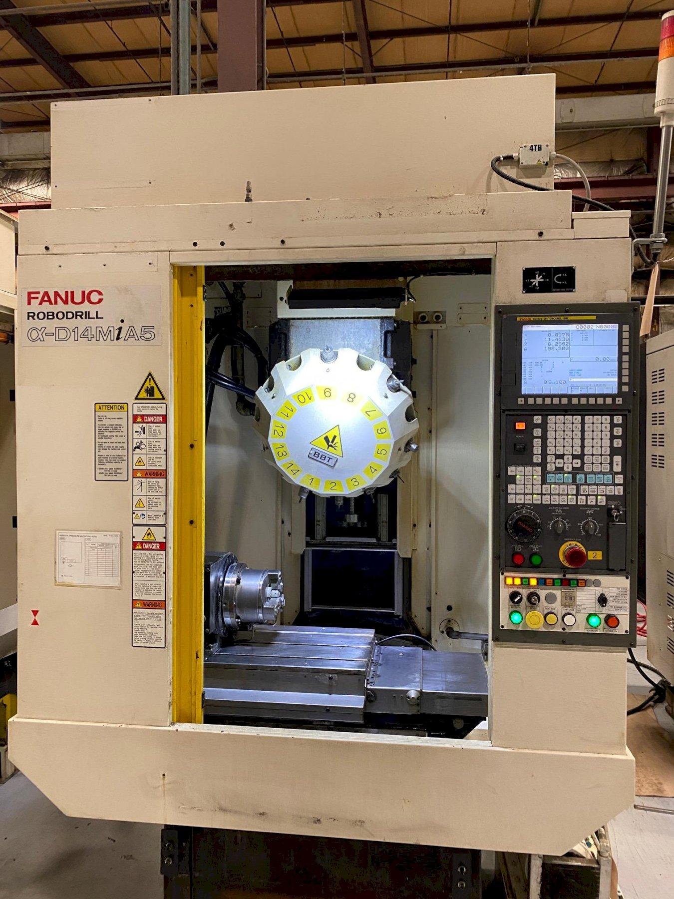 Fanuc Robodrill A D14MiA5 CNC Vertical Machining Center Tramar 