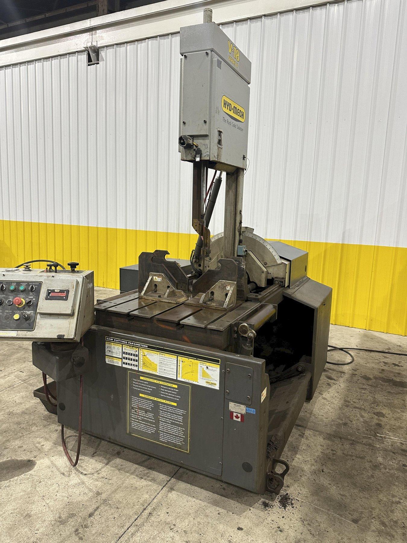 HYD-MECH V-18 SERIES II SEMI-AUTOMATIC TILTING FRAME VERTICAL BANDSAW ...
