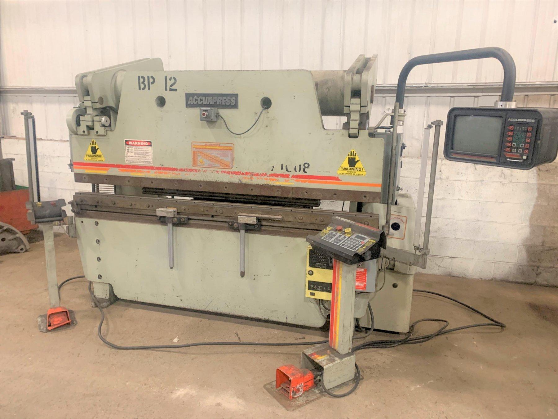 100 TON X 8′ ACCURPRESS MODEL 71008 HYDRAULIC PRESS BRAKE: STOCK #12141