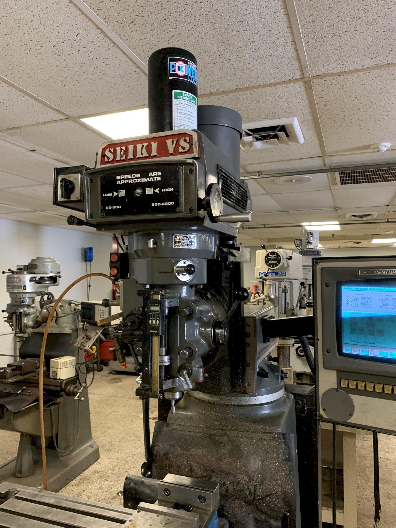 Seiki #3VS CNC Vertical Mill, S/N 8536, with Milltronics 3-Axis Control ...