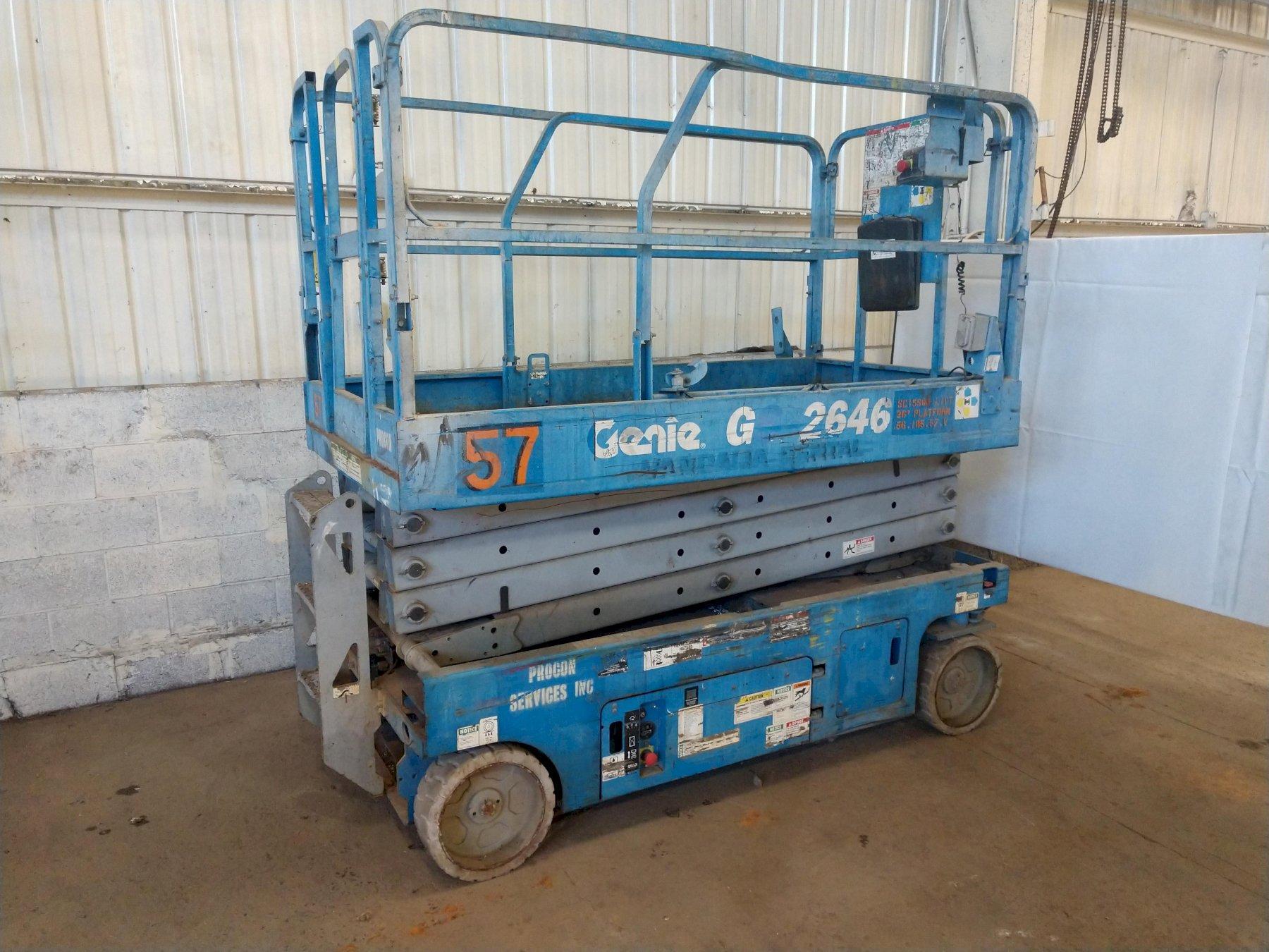 GENIE #GS-2646 PORTABLE ELECTRIC SCISSOR LIFT: STOCK #12367