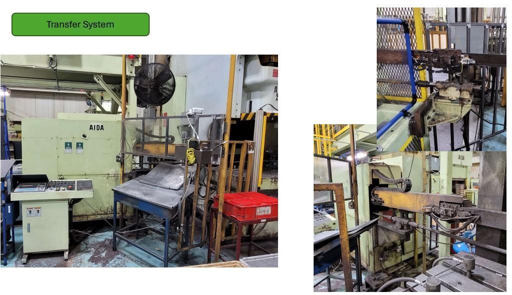 (3) 200 TON AIDA PRESS LINE, W/ STOCK FEEDER & TRANSFER SYSTEM: STOCK ...