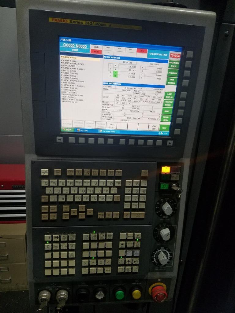 2010 Toyoda FH-1250SX, Fanuc 310i-Model A Controls, 6K RPM, 49″ x 49 ...