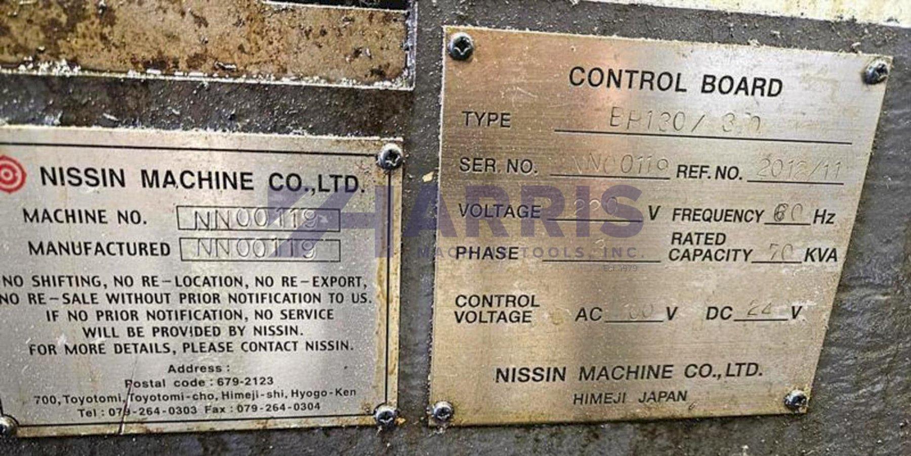 2012 SNK Nissin BP130-3.0 Horizontal Boring Mill, featuring a 5.1 ...