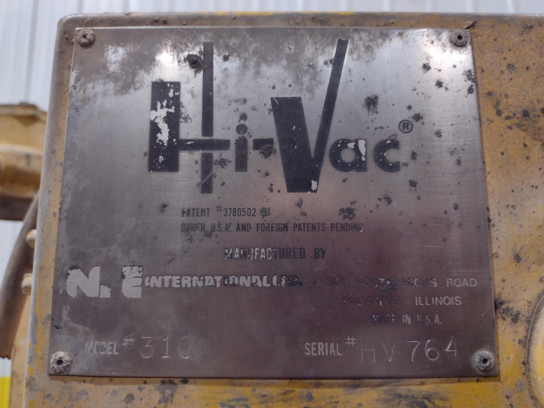 10 HP HI-VAC MODEL #310 INDUSTRIAL VACUUM SYSTEM: STOCK #18680