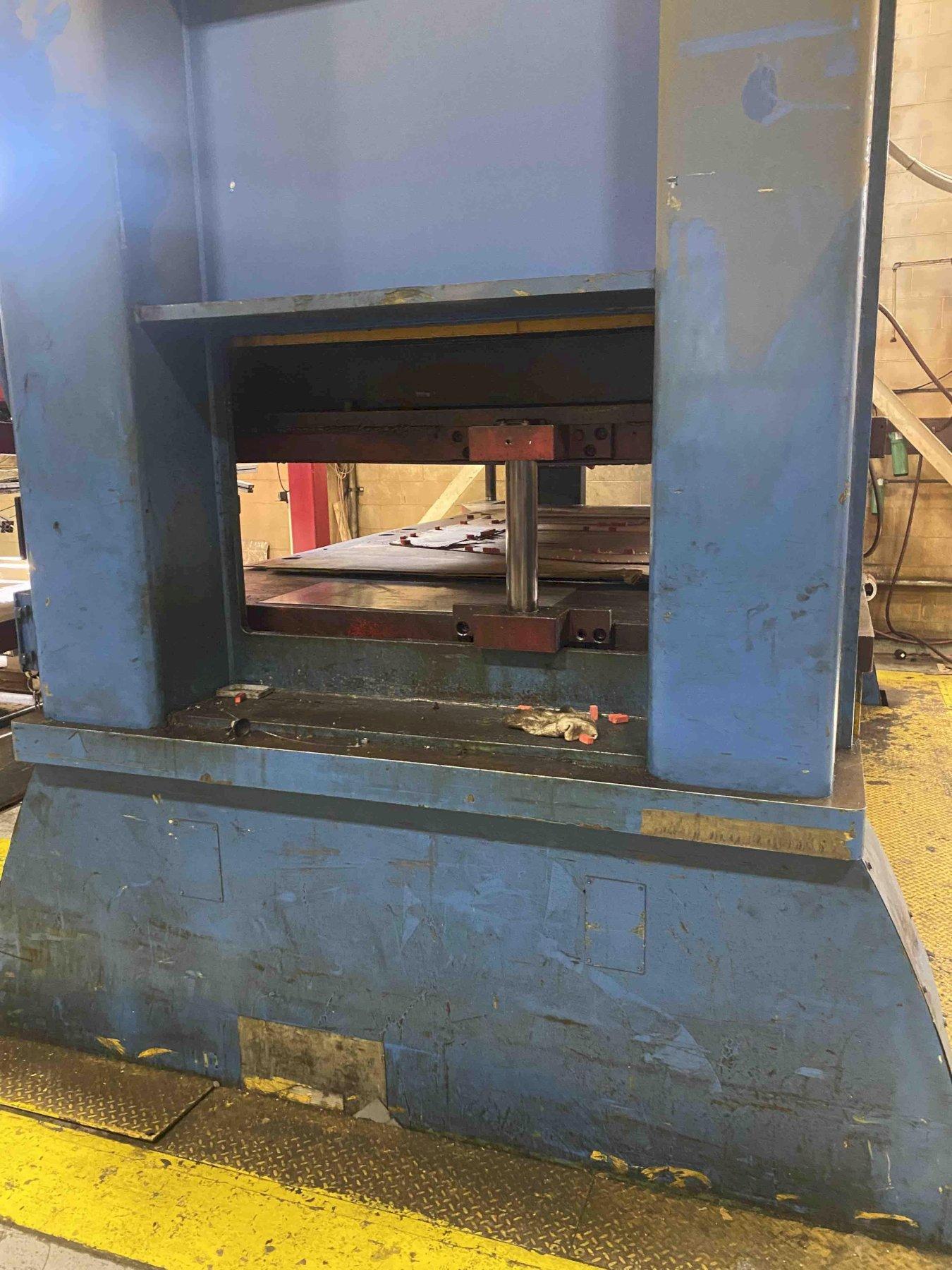 600 Ton Heim S2-600MS Straight Side Press, 14″ STR, 35″ SH, 12″ ADJ ...