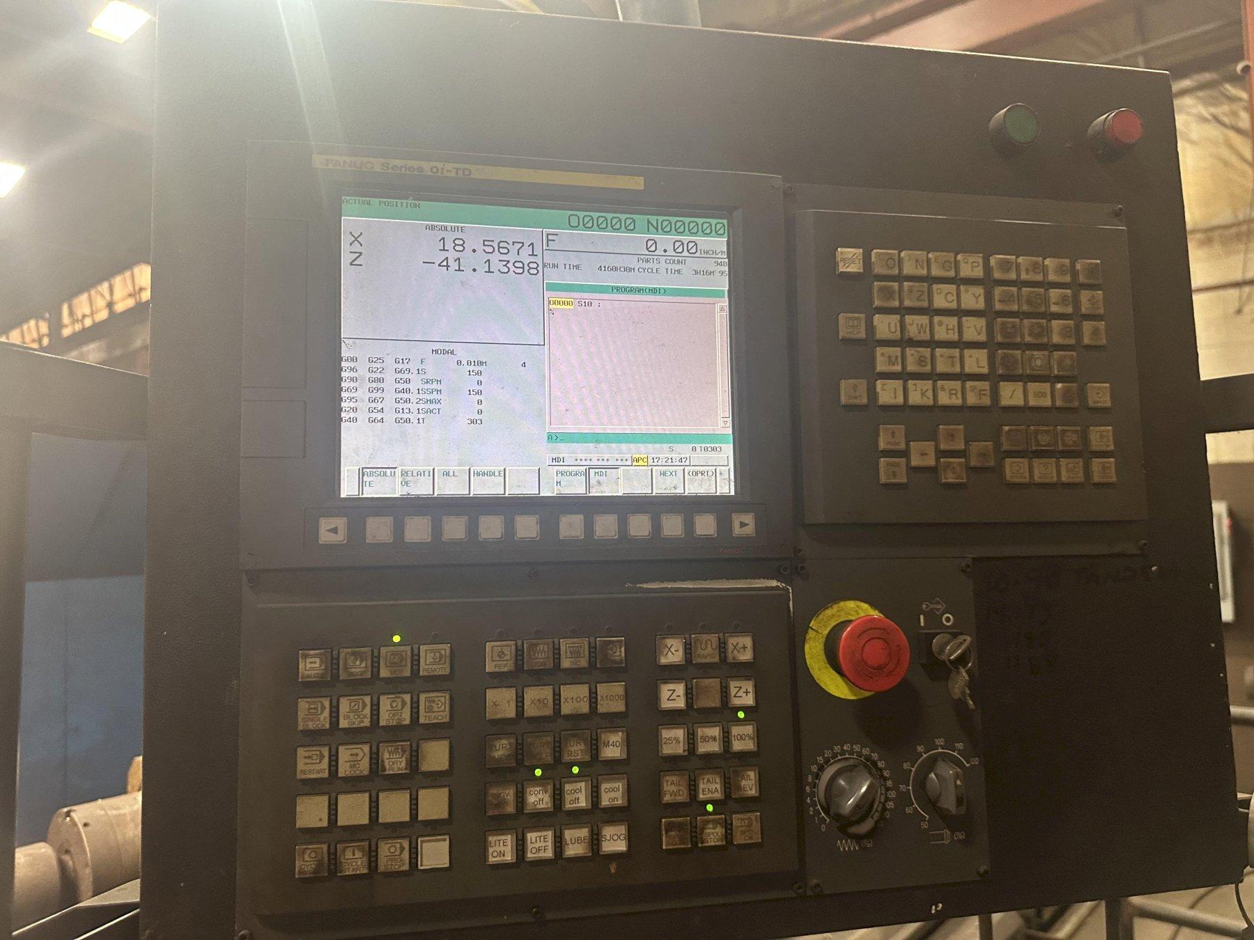 PROTURN FANUC CONTROL CNC FLAT BED LATHE: STOCK #19930