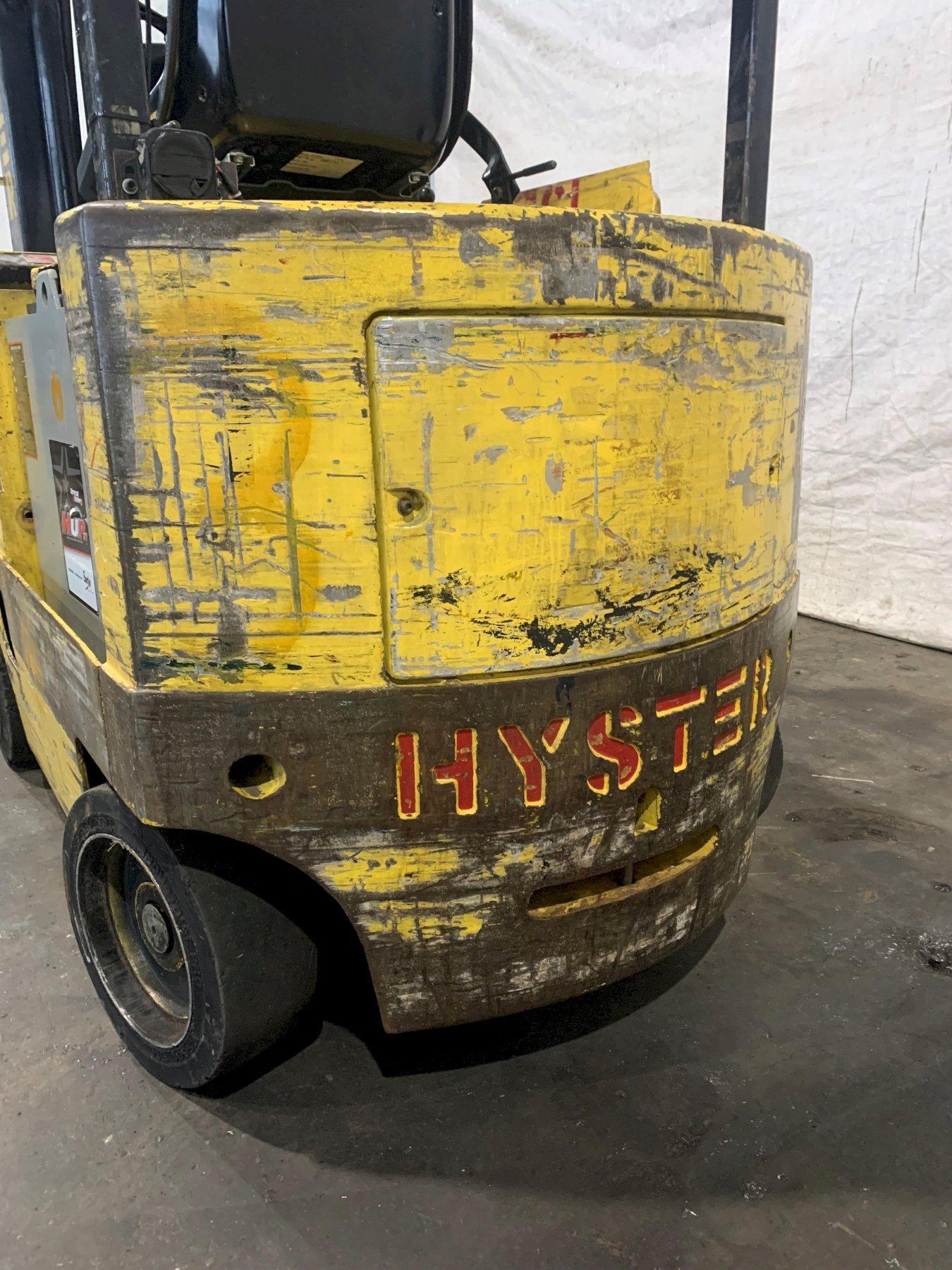 5,000 LB. HYSTER MODEL E50XL ELECTRIC FORKLIFT W/ CHARGER. STOCK ...