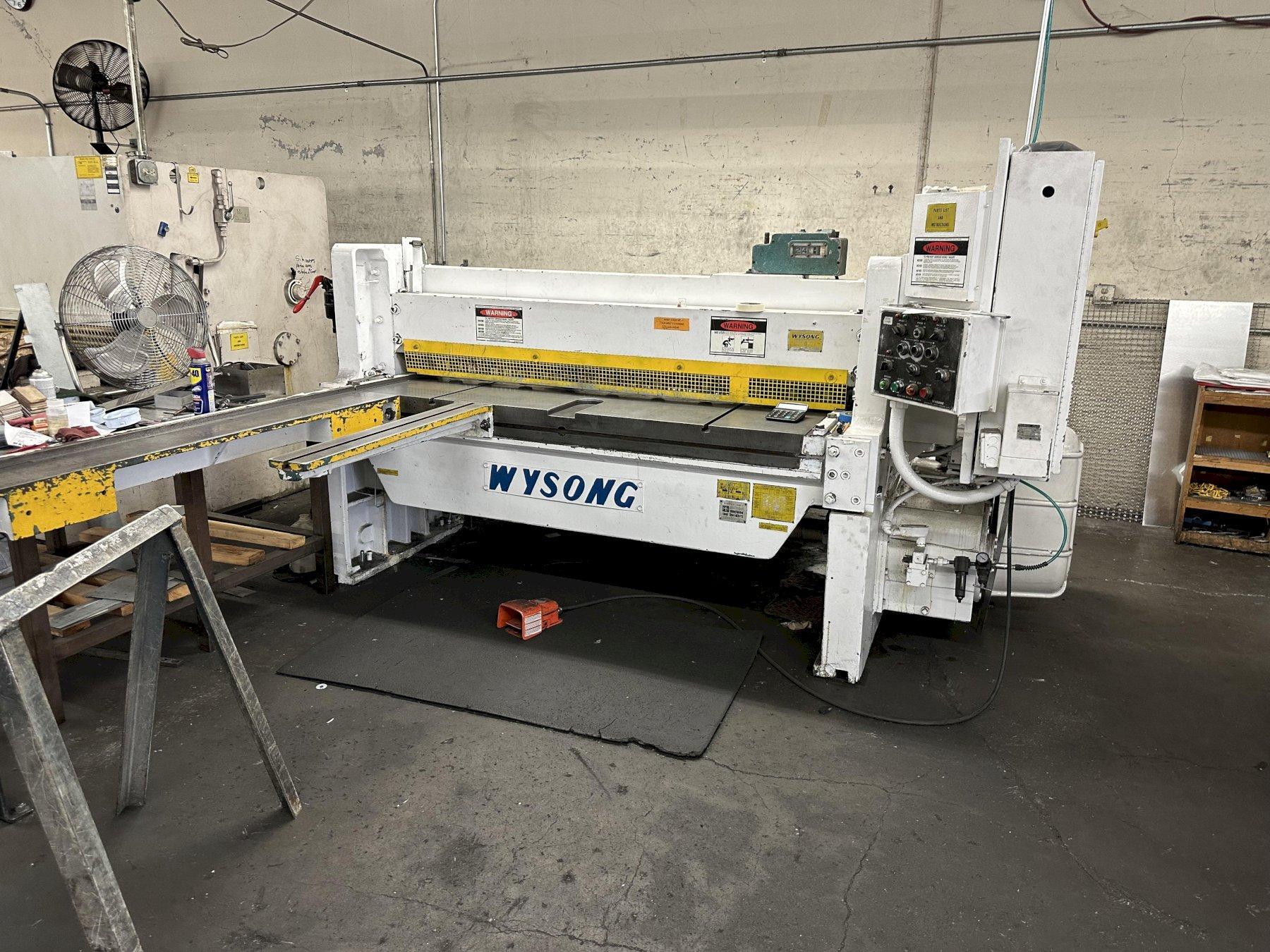 Wysong 6′ Mechanical Power Shear 10 Gage (.135 Inches) Front Operated ...