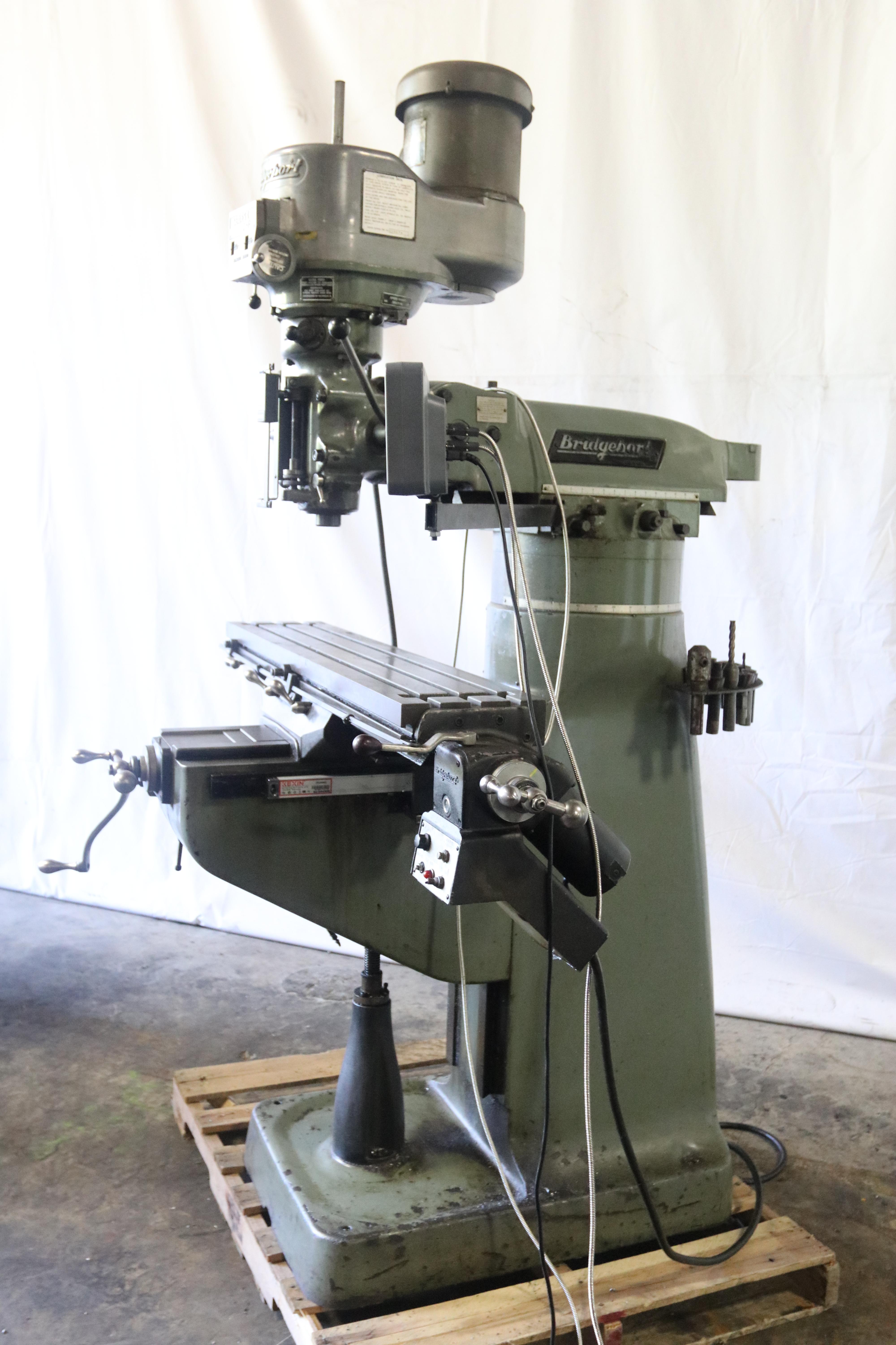 2 HP BRIDGEPORT VERTICAL KNEE MILL: STOCK #10972