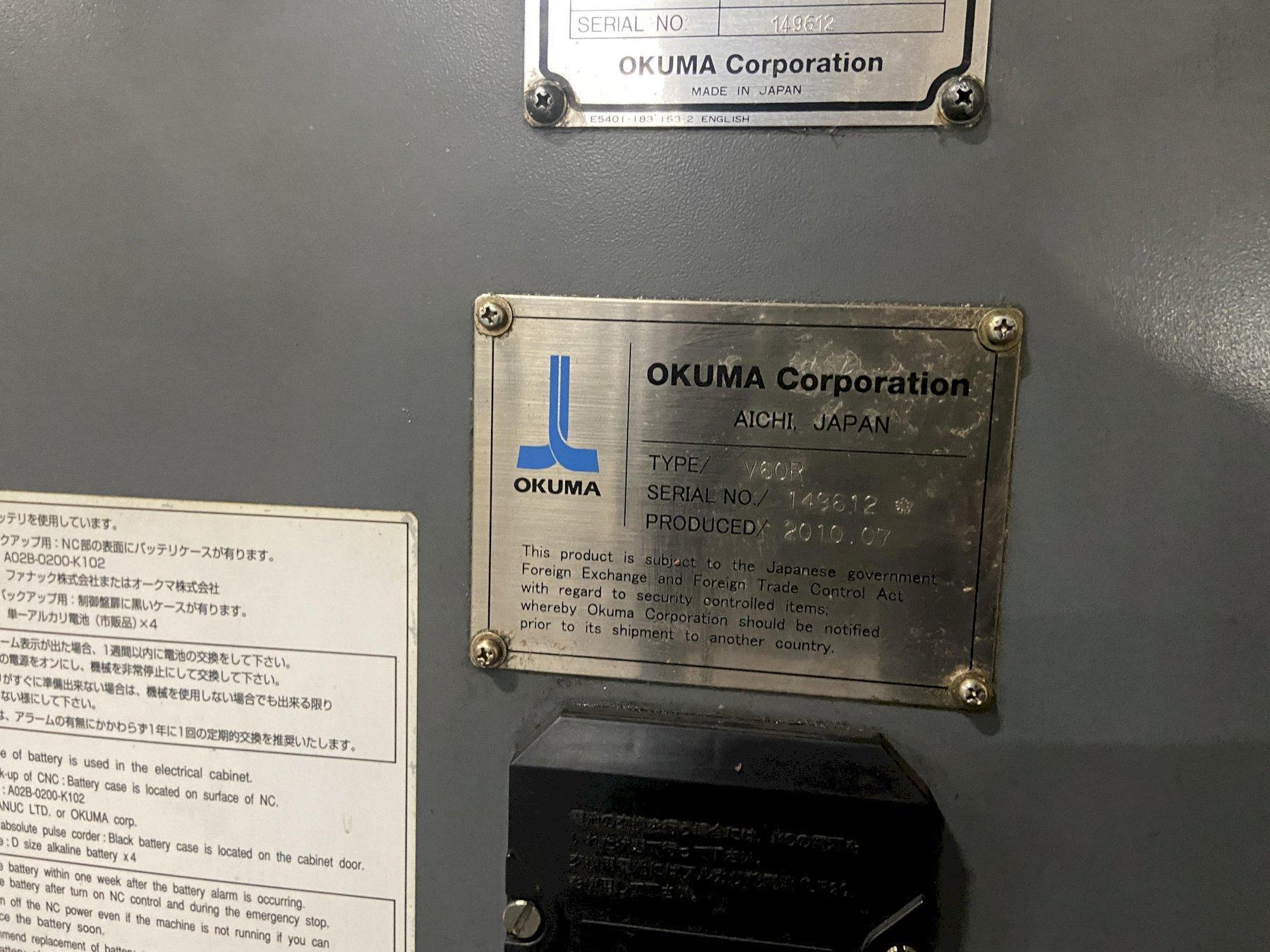 Okuma V60R CNC Vertical Lathe With 15″ Chuck | Buy and Sell Surplus CNC ...