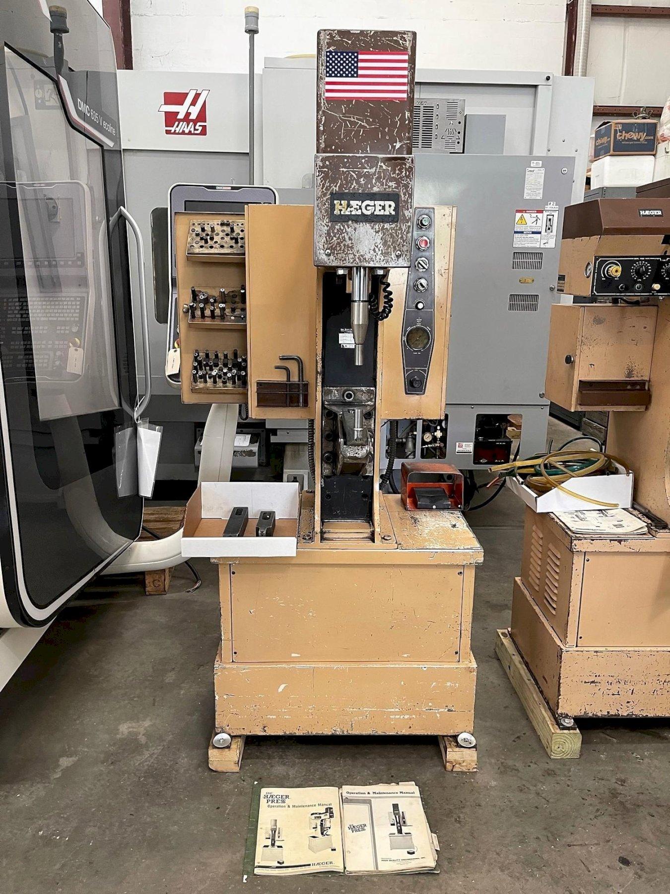 6 TON HAEGER MODEL HP6-B HYDRAULIC INSERTION PRESS | Blumberg Machinery Co.