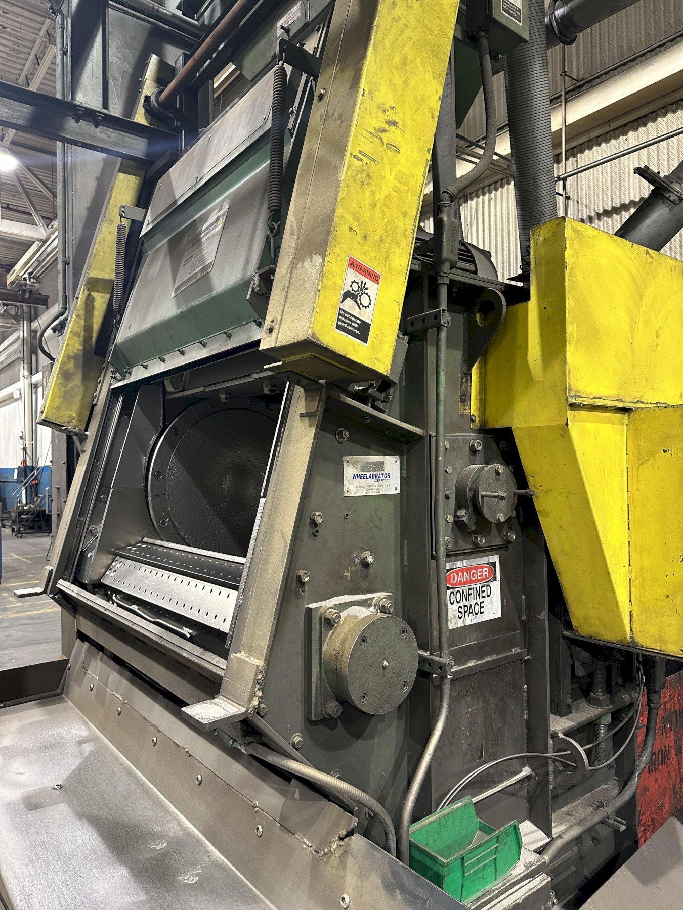 2001 WHEELABRATOR “TUMBLAST” STEEL BELT SHOT BLAST PARTS CLEANING ...