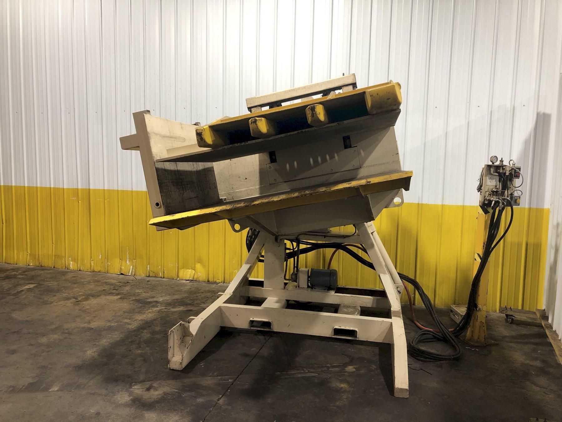 6,000 LBS X 72” PAYNE ROTARY PALLET INVERTER / FLIPPER MACHINE: STOCK ...