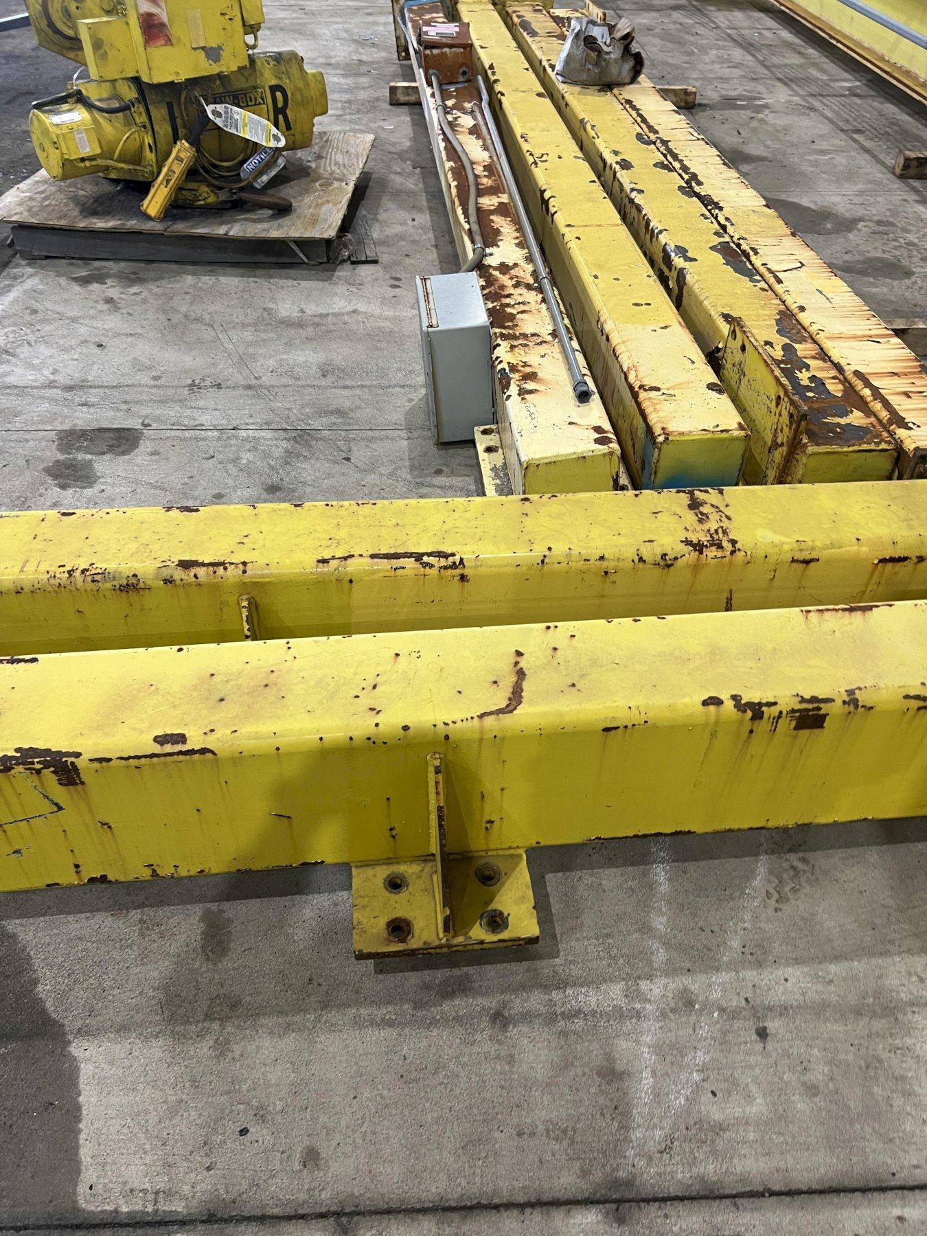 5 TON X 40′ I-BEAM TRACK & GANTRY FULLY COMPLETE W/ ELECTRIC SHAW BOX ...