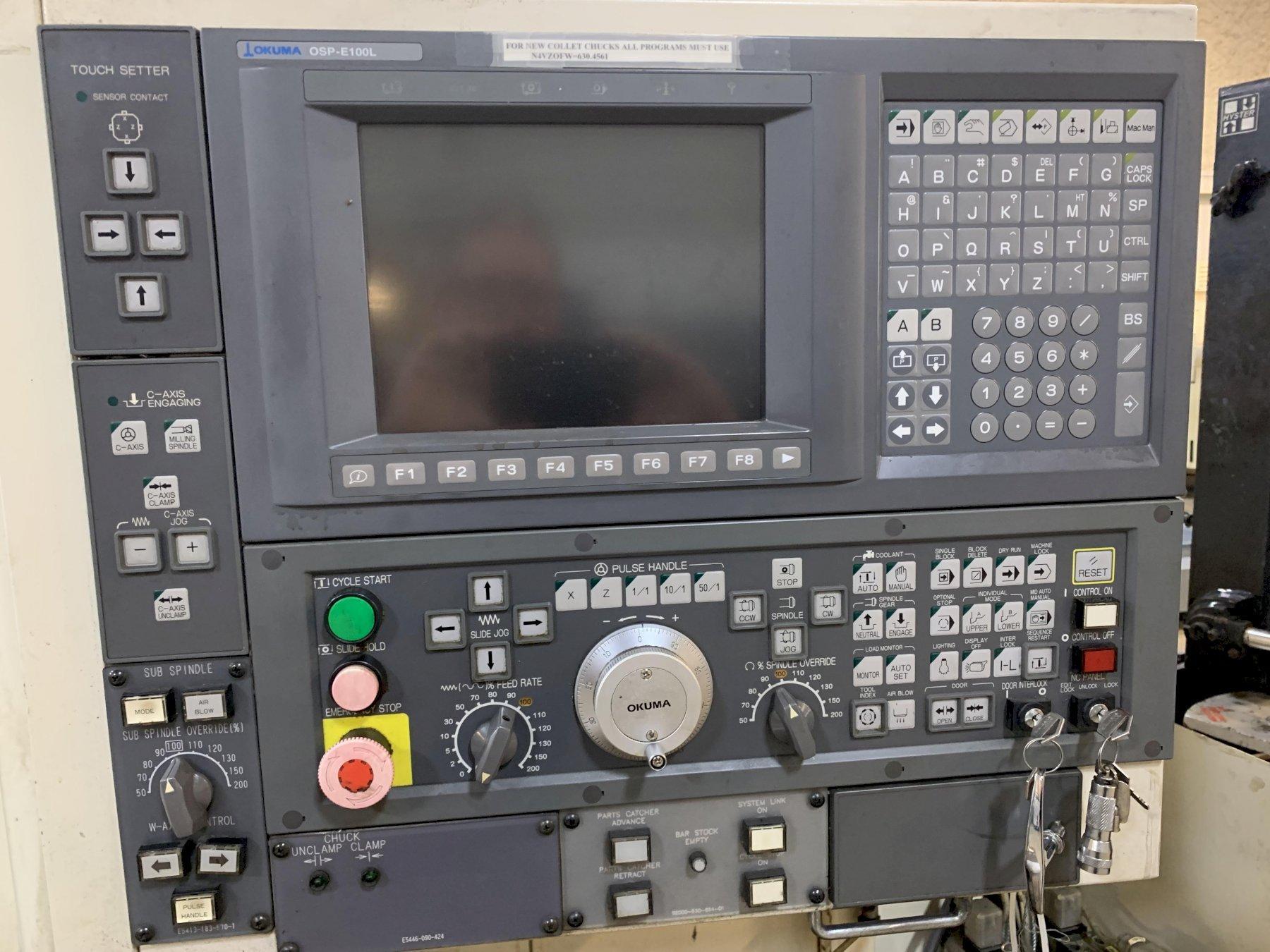Okuma Captain L-370MW CNC Turning Center with Live Tool Turret and Sub ...