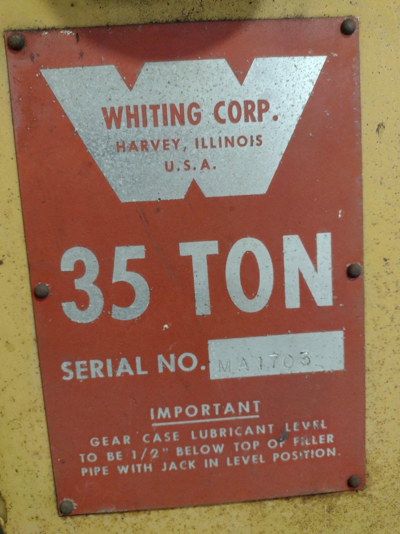 (4) 35 TON WHITING POWER PORTABLE ELECTRIC RAIL CAR LIFT JACKS: STOCK ...