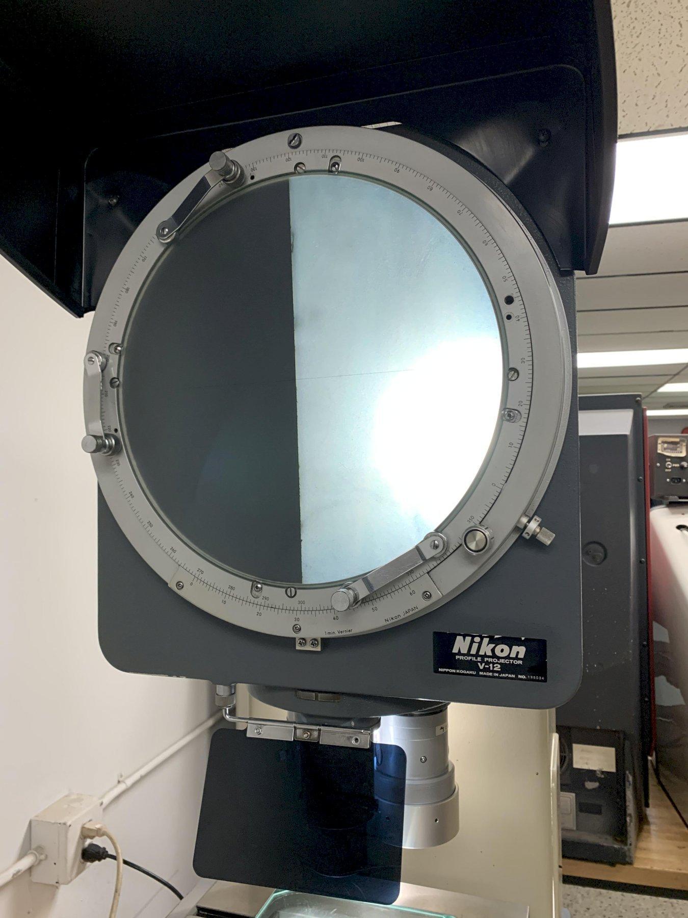 12″ NIKON Model V12 Bench Top Vertical Beam Optical Comparator ...