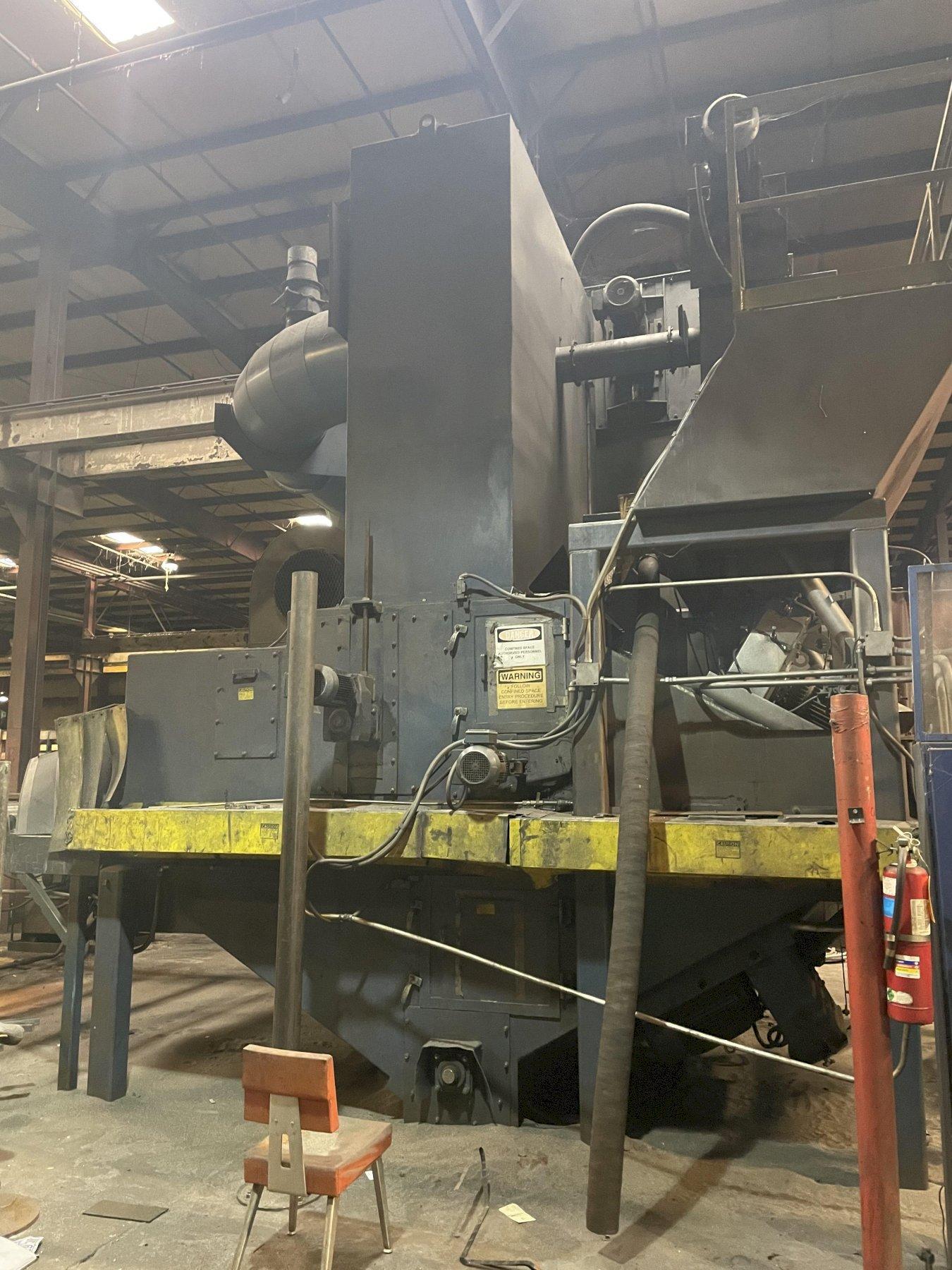 72″ X 5″ BLASTEC 4-WHEEL TOP & BOTTOM PASS THRU CONVEYOR SHOT BLAST ...