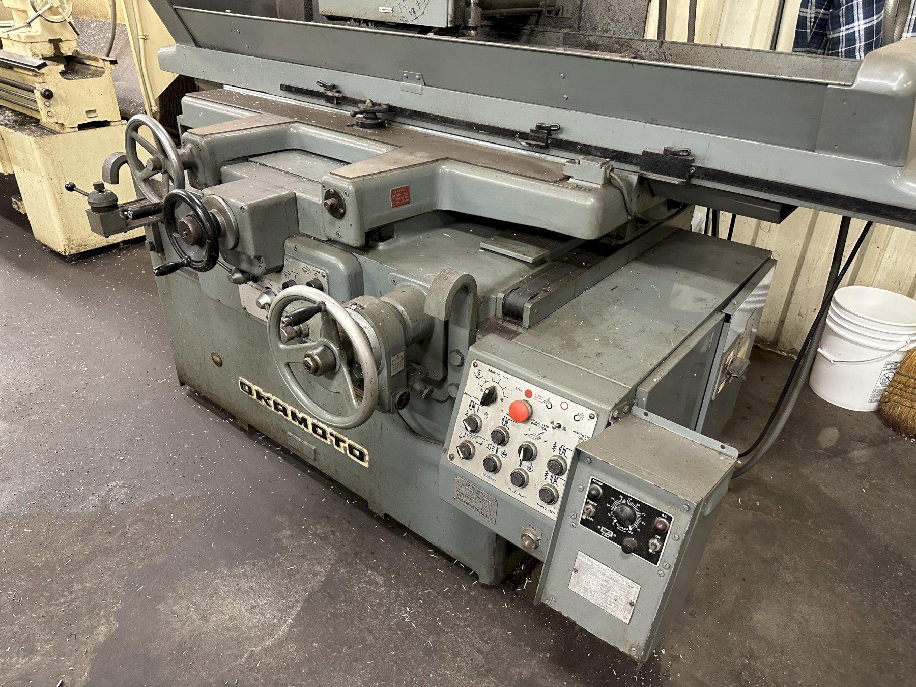 12″ X 24″ OKAMOTO MODEL 124N HYDRAULIC SURFACE GRINDER. STOCK # 0639523 ...