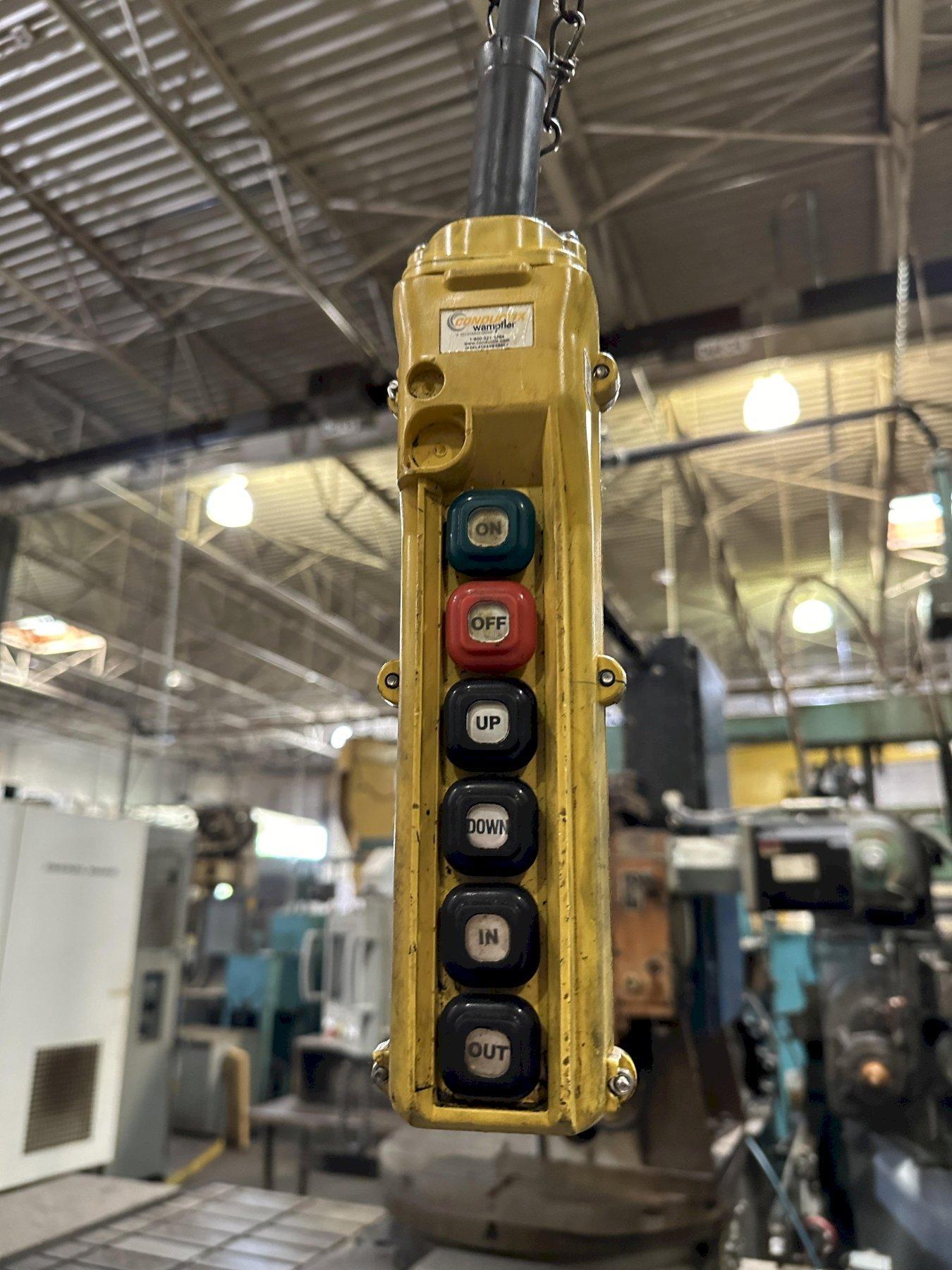 3 TON X 12’ ARM RELIABLE FREE STANDING JIB CRANE & 3 TON P&H CABLE ...